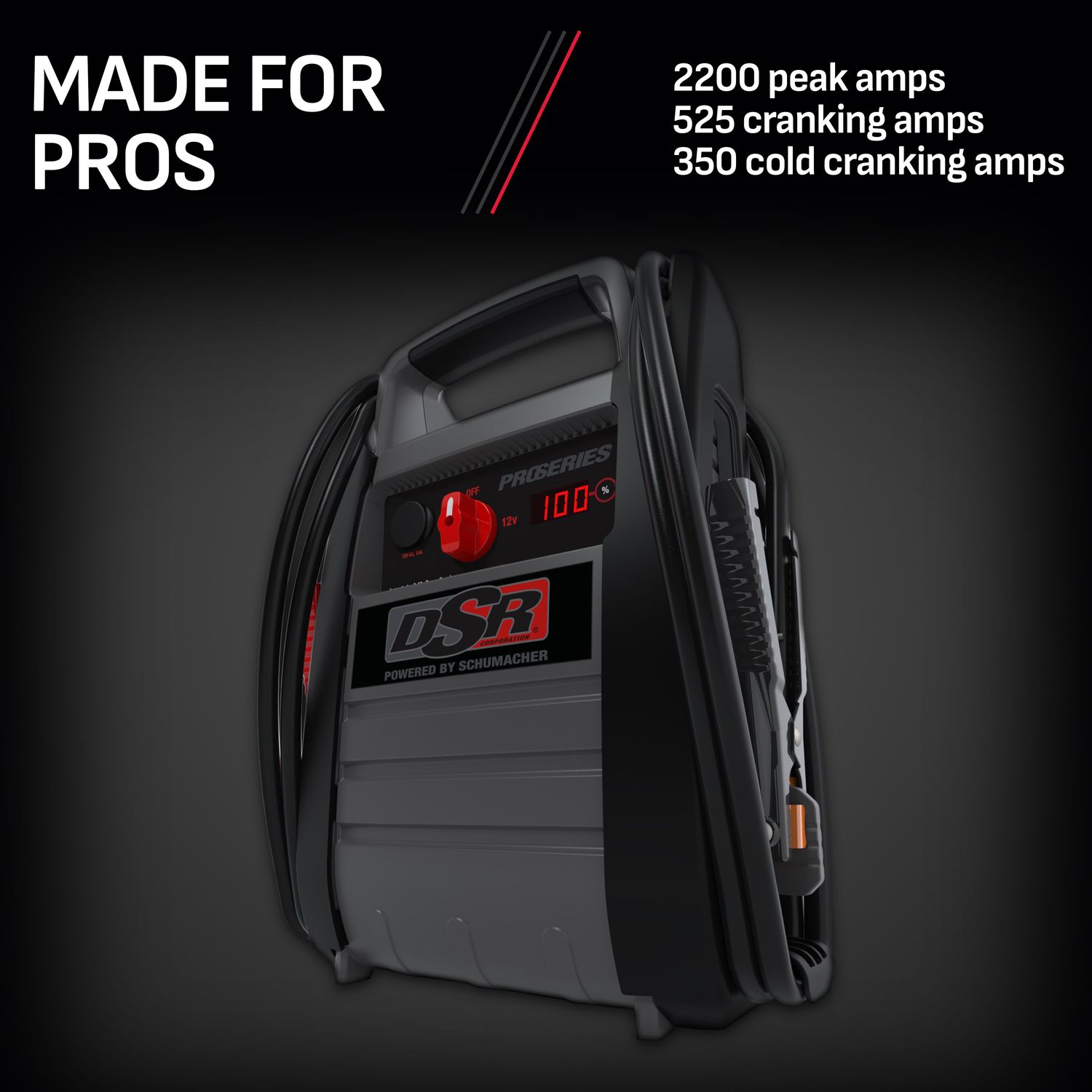 DSR 2,250 Peak Amps 12 Volt Jump Starter with Power Inverter and USB DSR116