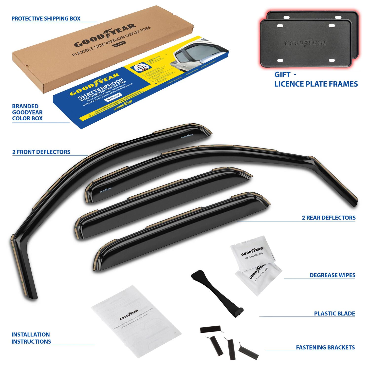 Goodyear Premium Smoke Side Window Deflector GY003400