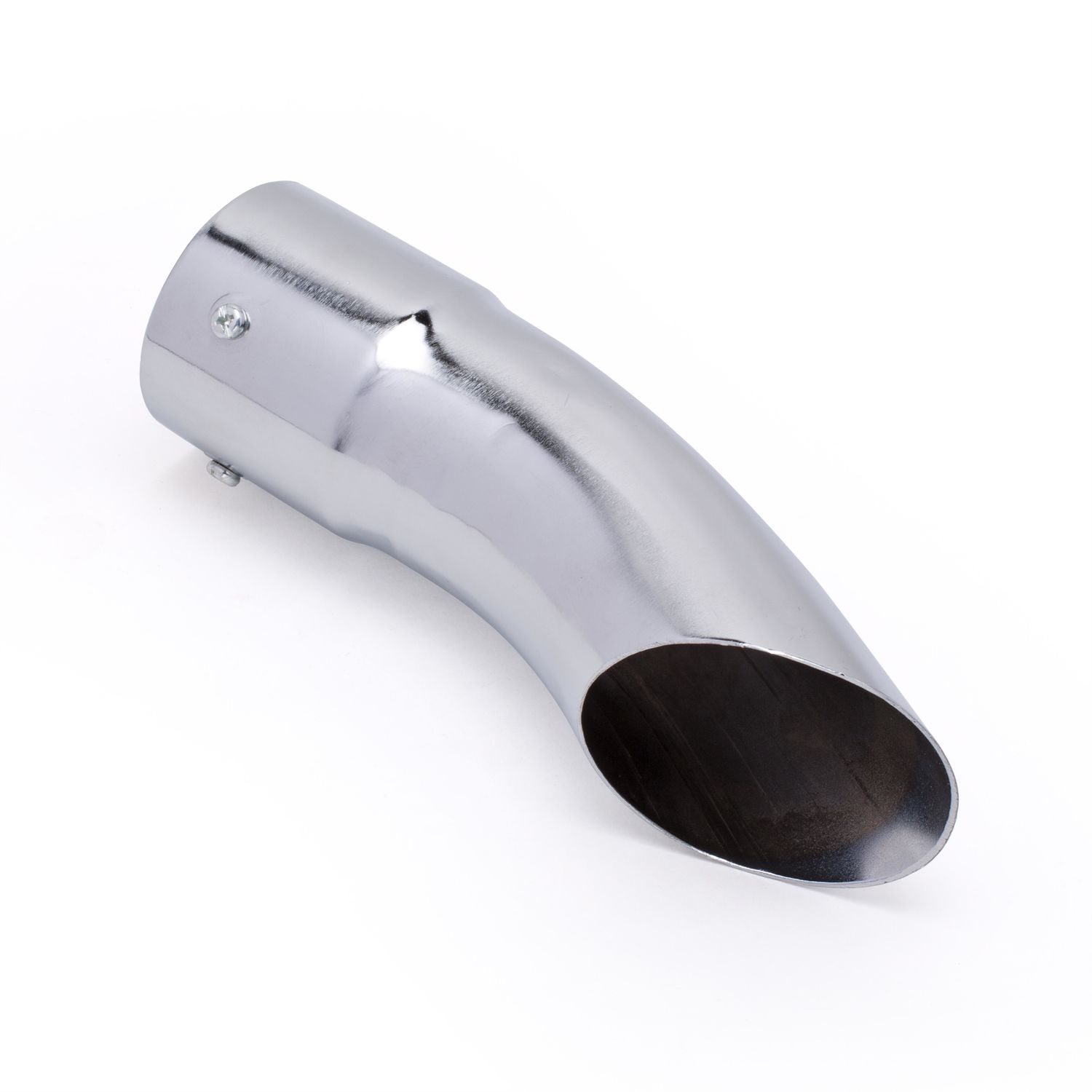 Autowurks 2 13/32in x 8 1/4in Chrome Round Muffler Exhaust Tip