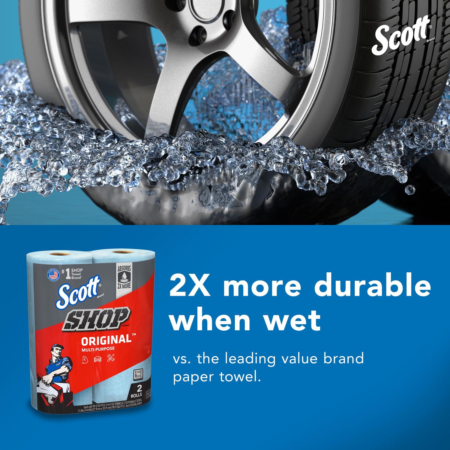 Scott Original Shop Towel Roll 2 Pack