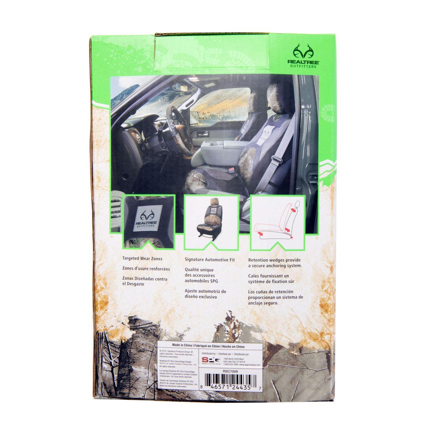 Realtree Signature Automotive Camouflage Xtra Low Back Universal Seat Cover