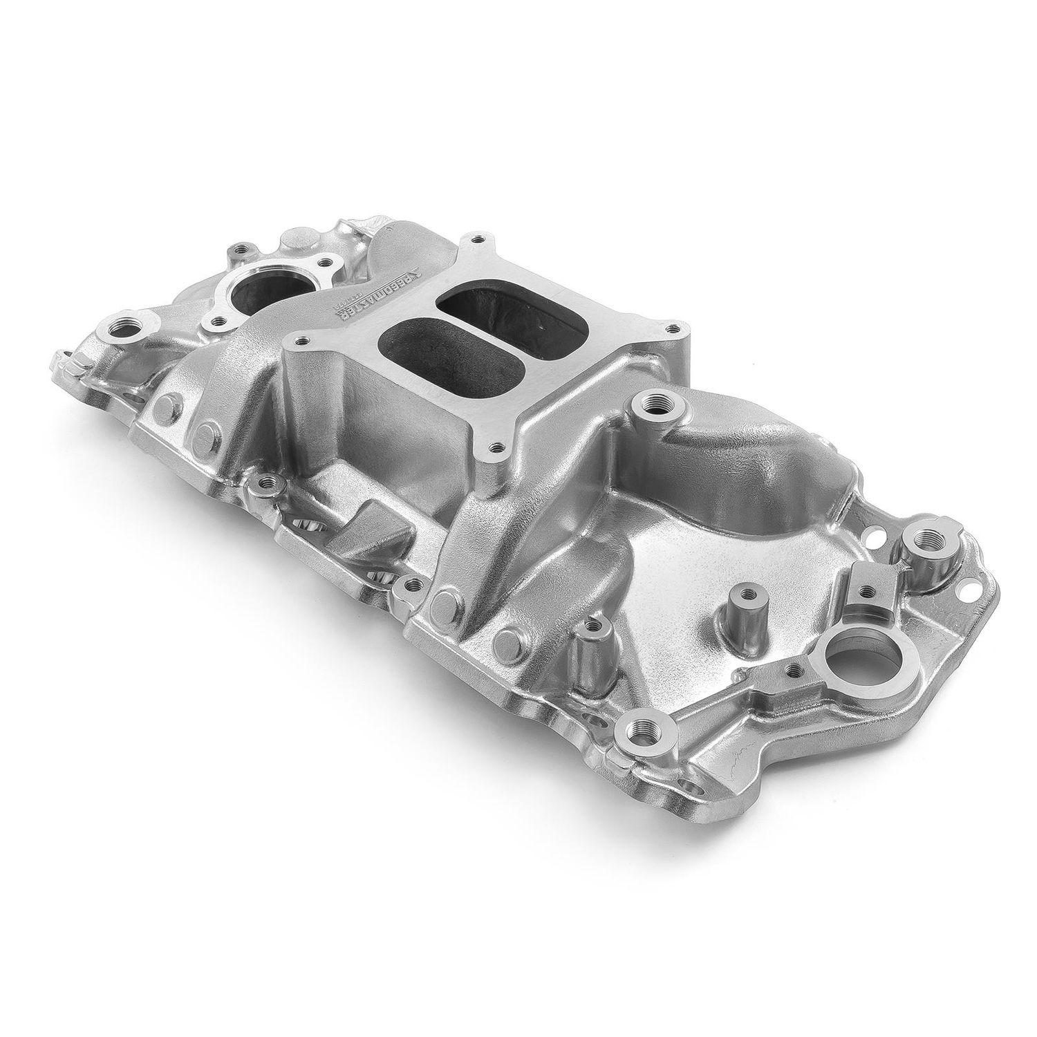 Speedmaster Chevy SBC 350 MidRise Aluminum Polished Intake Manifold Machine