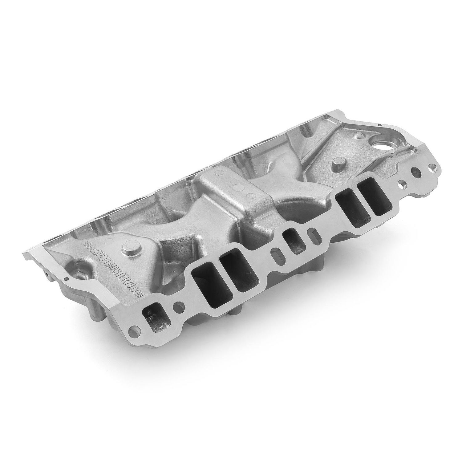 Speedmaster Chevy SBC 350 MidRise Aluminum Polished Intake Manifold Machine