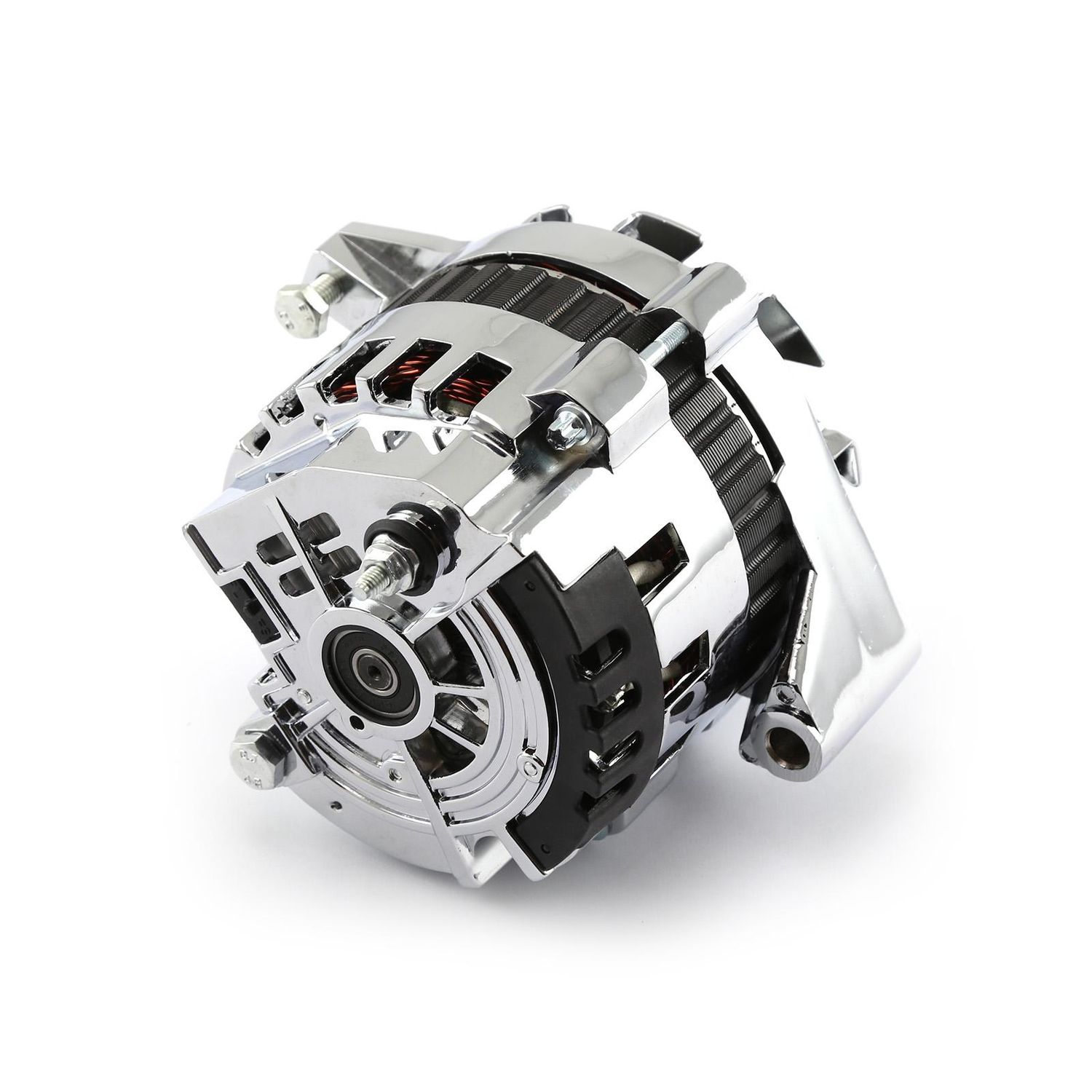 Speedmaster Universal V-Belt 130 Amps High Output Chrome Alternator