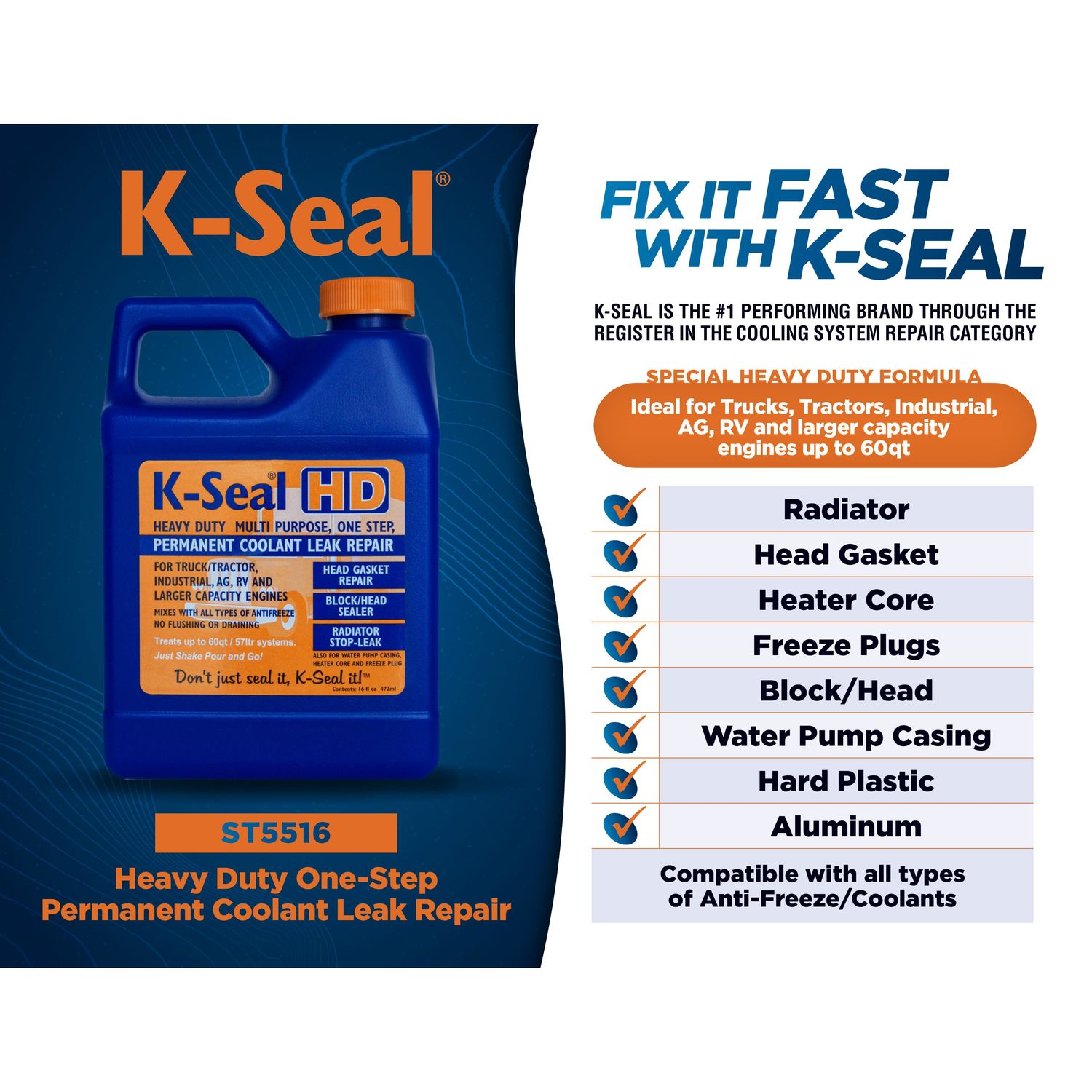 K-Seal Cooling System Leak Sealant ST5516