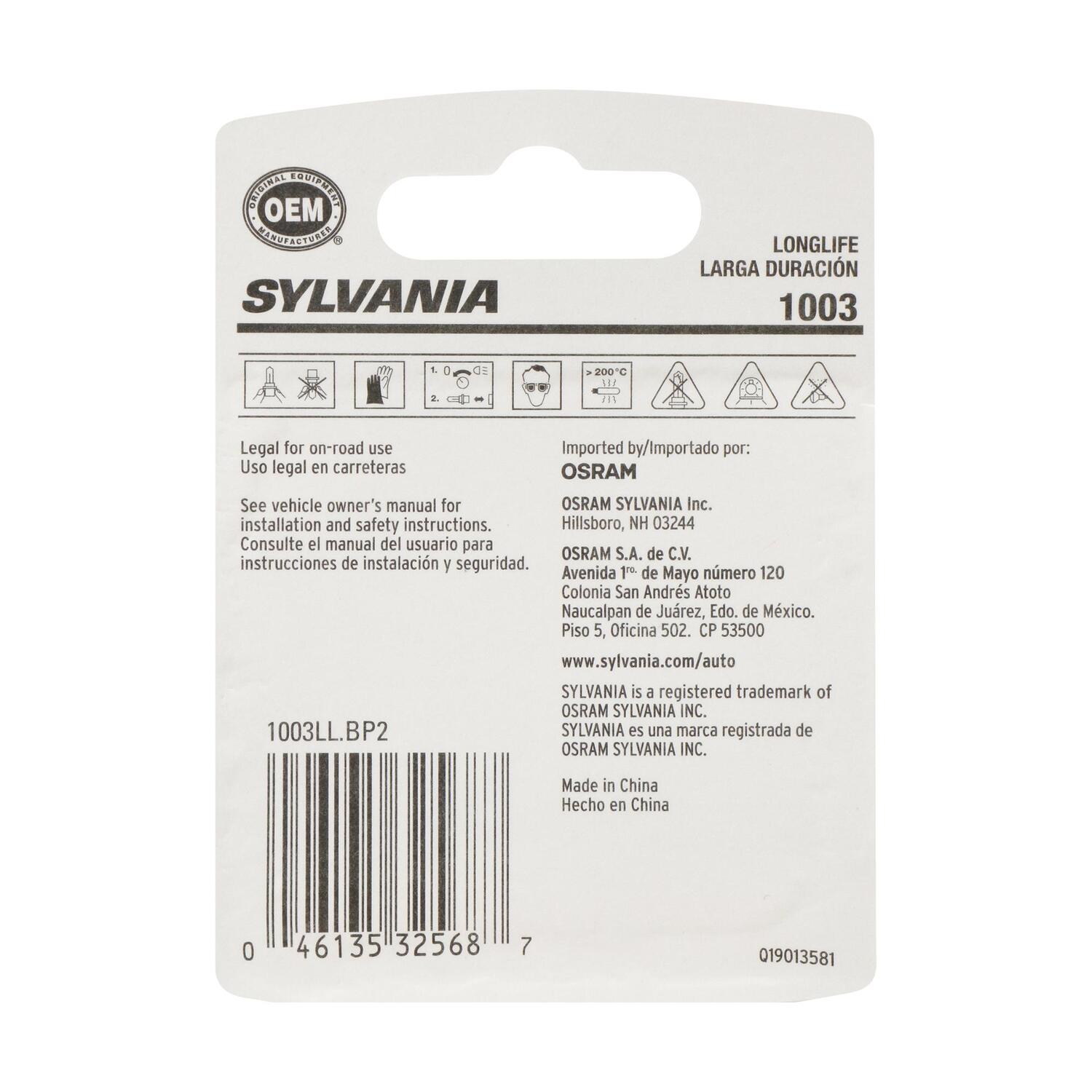 Sylvania LongLife Mini Bulb 1003LL
