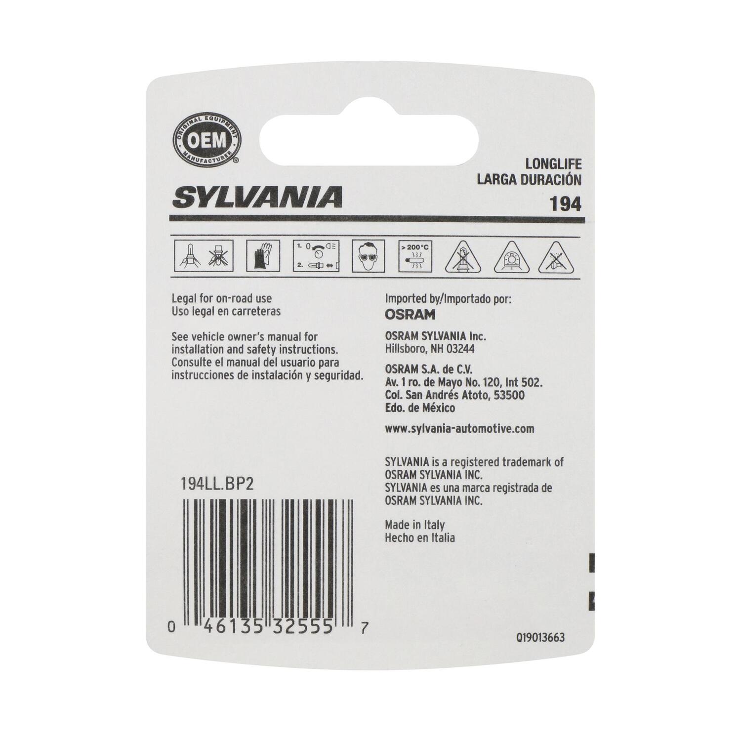 Sylvania Bulb 194LL