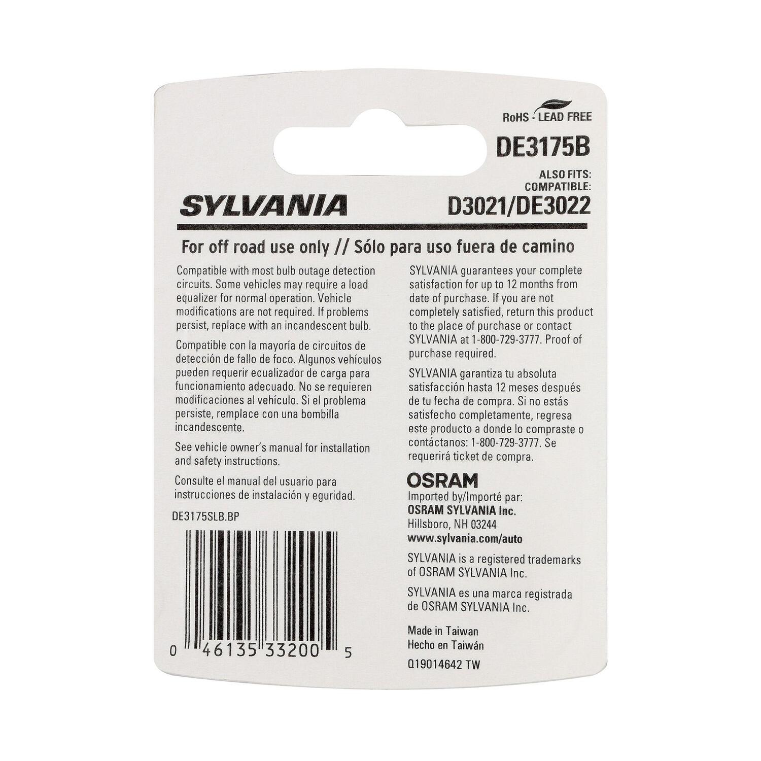 Sylvania LED Mini Bulb DE3175BSYLLED