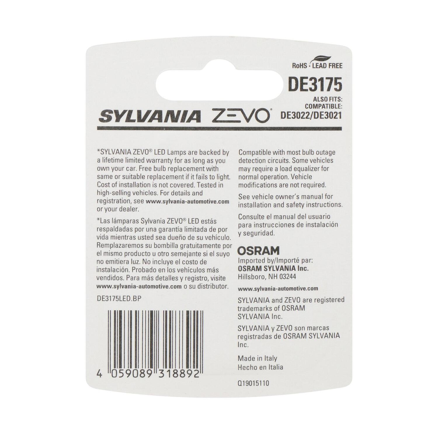 ZEVO LED Mini Bulb DE3175ZEVOLED