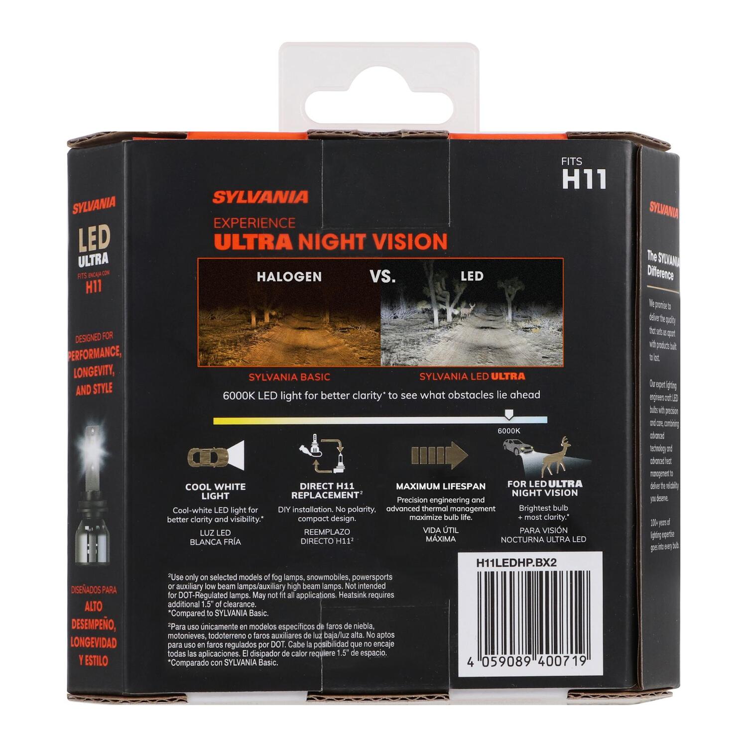 Sylvania LED Ultra Bulb H11LEDHPBX2