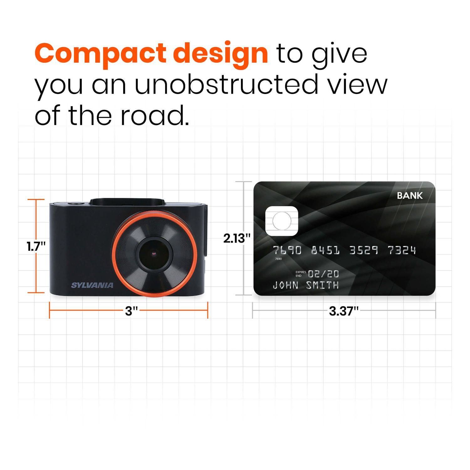 Sylvania 130 Degree View Hd 1296P Roadsight Pro Dash Camera