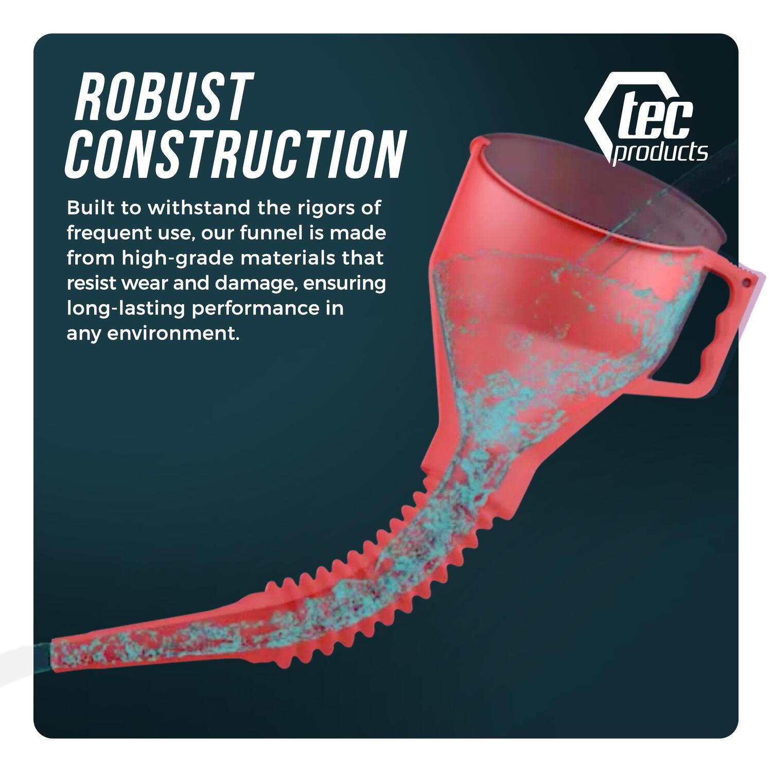 Tec Products Inc Red Large High Flow Funnel