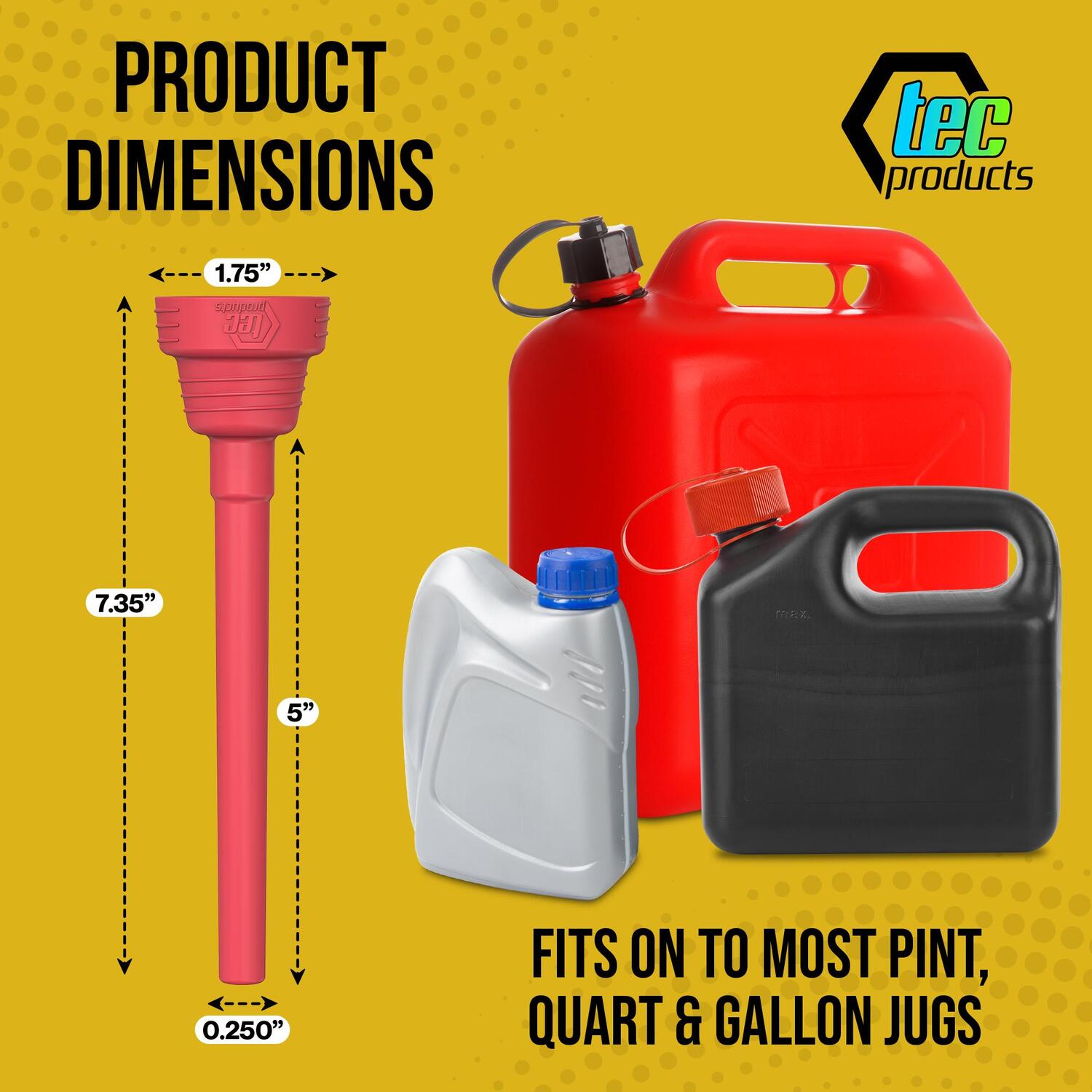 Tec Products Inc Red Quick Connect Funnel