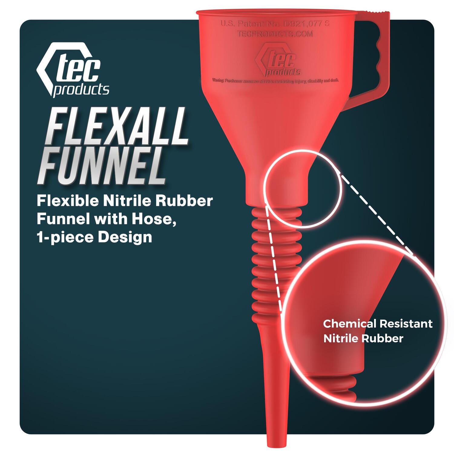 Tec Products Inc Red Small FlexAll Funnel