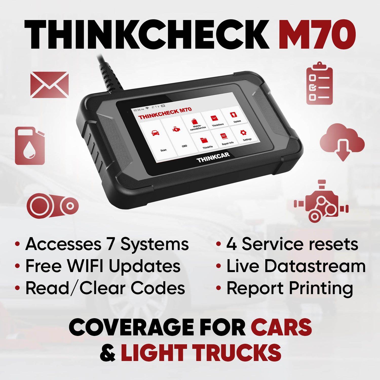 THINKCAR Scan Tool for Passenger Cars and Light Truck
