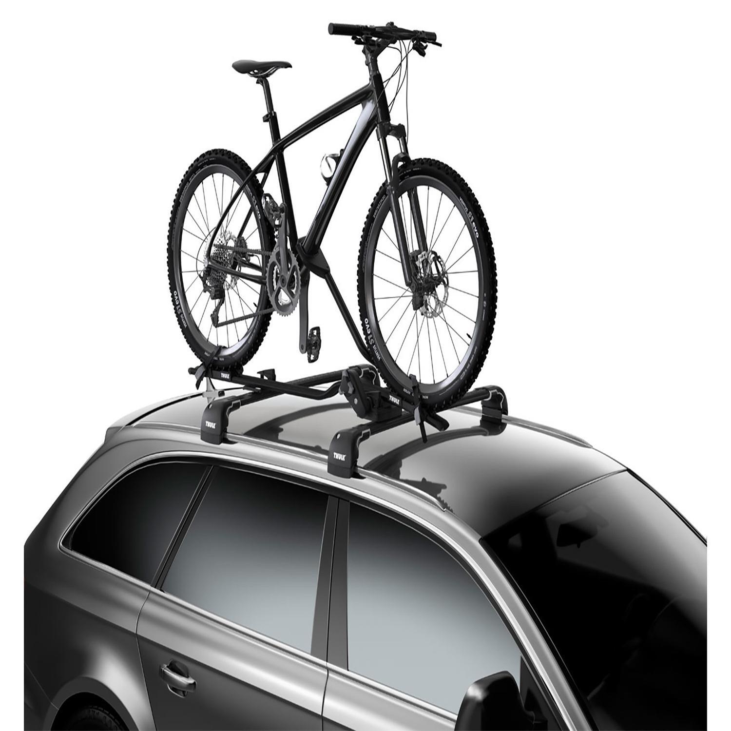 THULE 58in L x 13.5in W x 4in H, 44lbs Capacity Holds 1 Bike Roof Rack ...