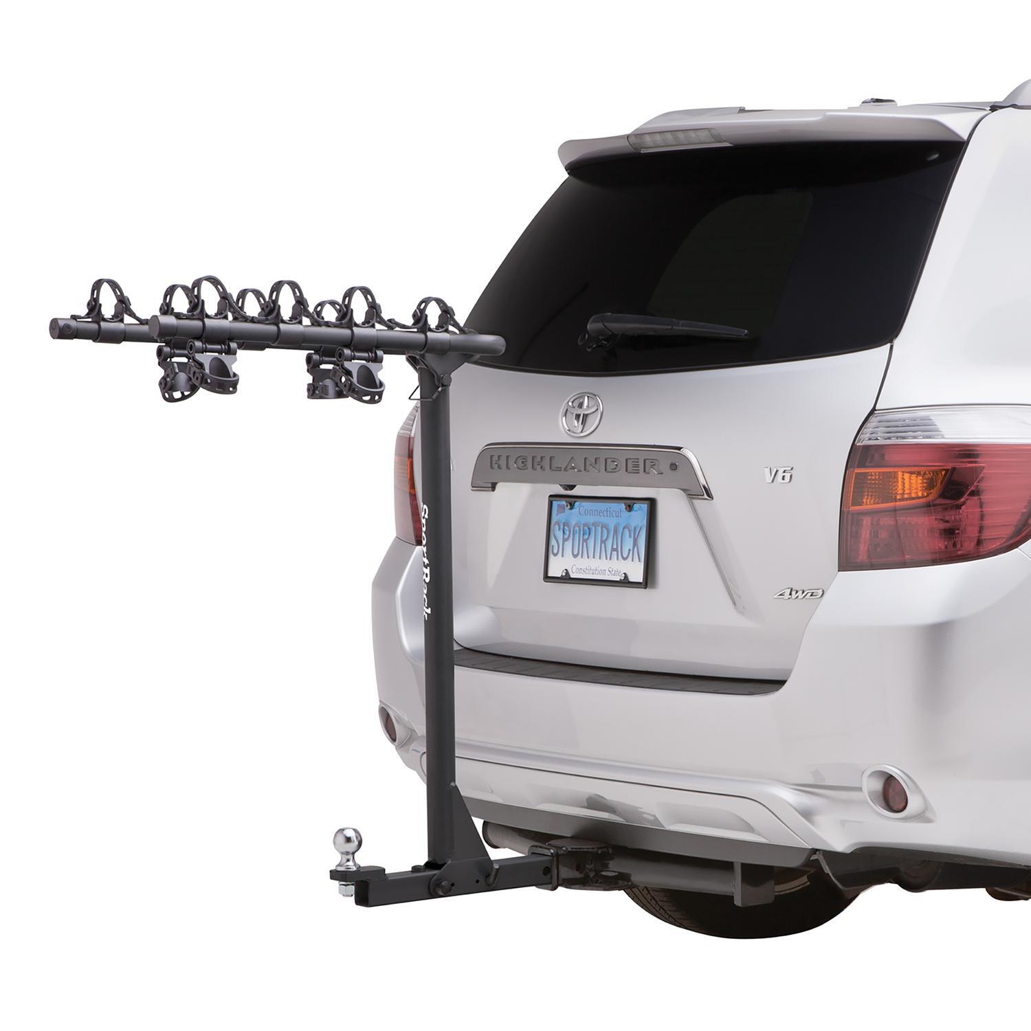 THULE Black Steel Frame Clamp Holds 4 Bikes Tow Bar Mount