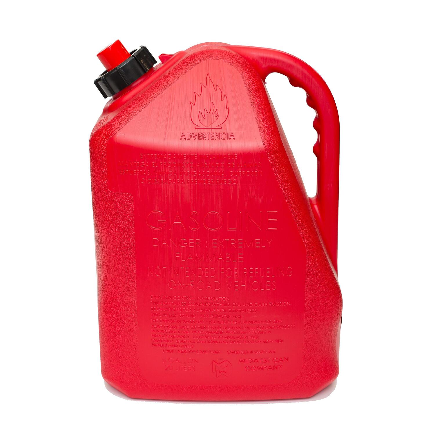 Midwest Can Racing Gasoline Can with Fast Flow Spout 5 Gallon