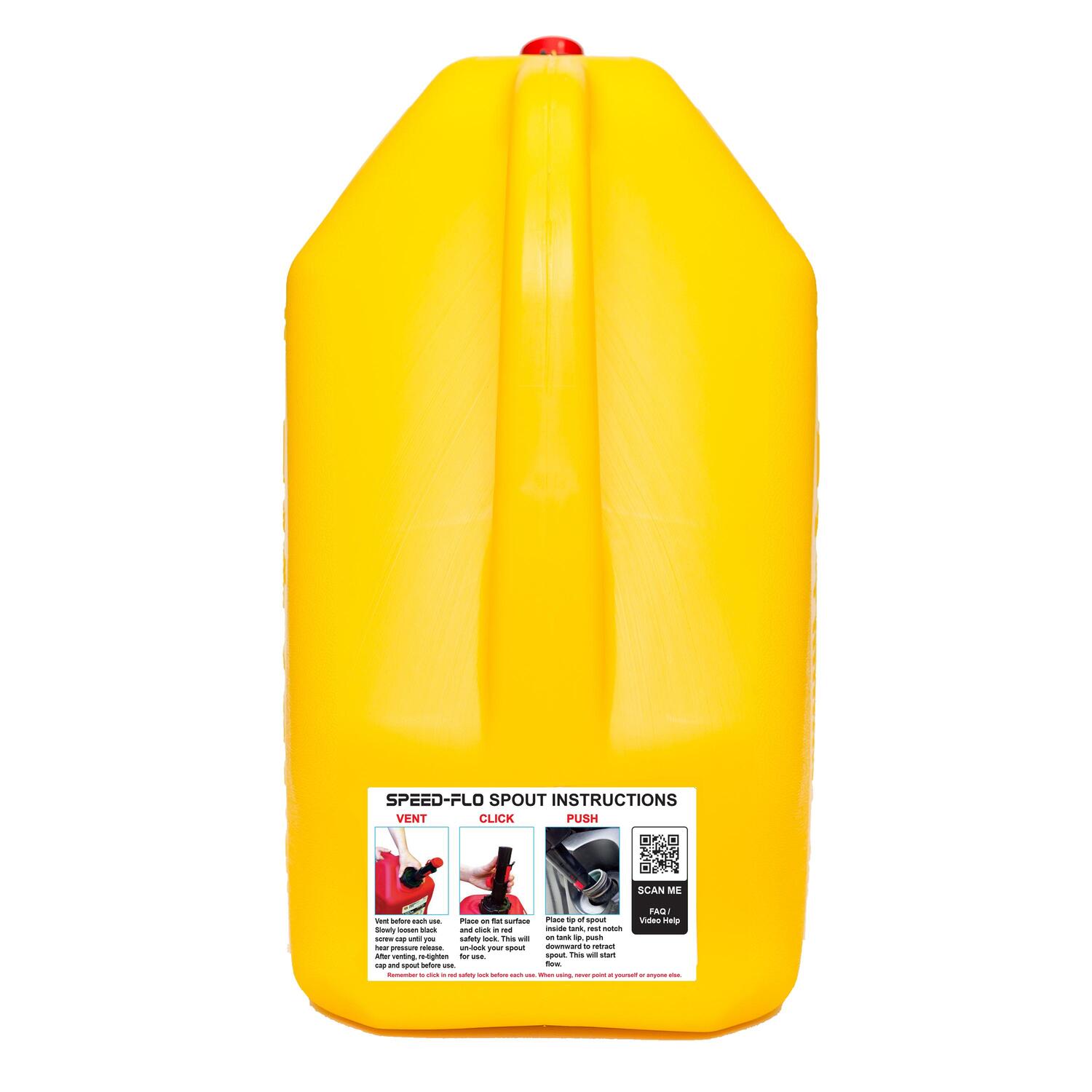Midwest Can Yellow Racing Diesel Can 5 Gallon