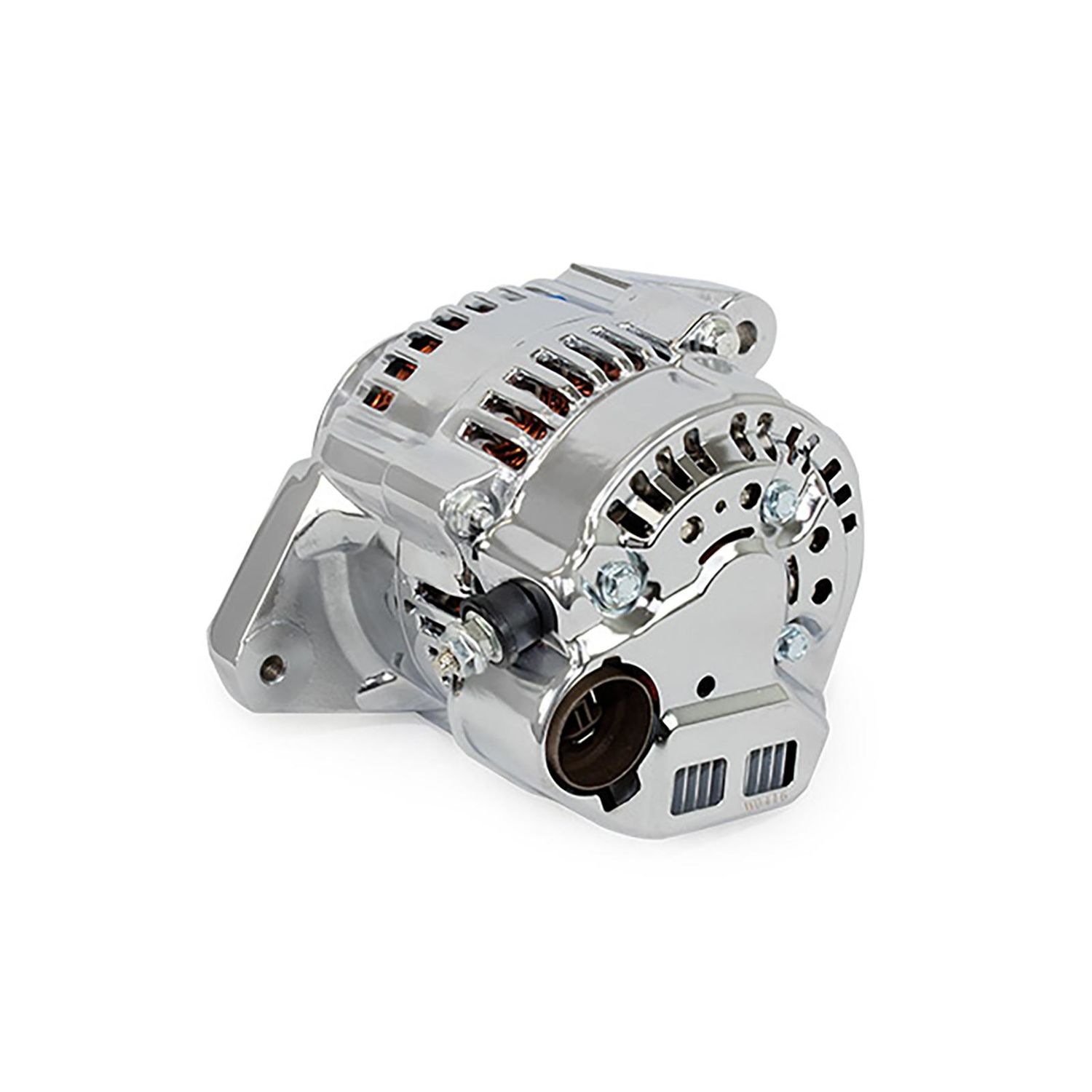 Top Street Performance Chrome Denso Race Style 90 Amps Alternator with ...