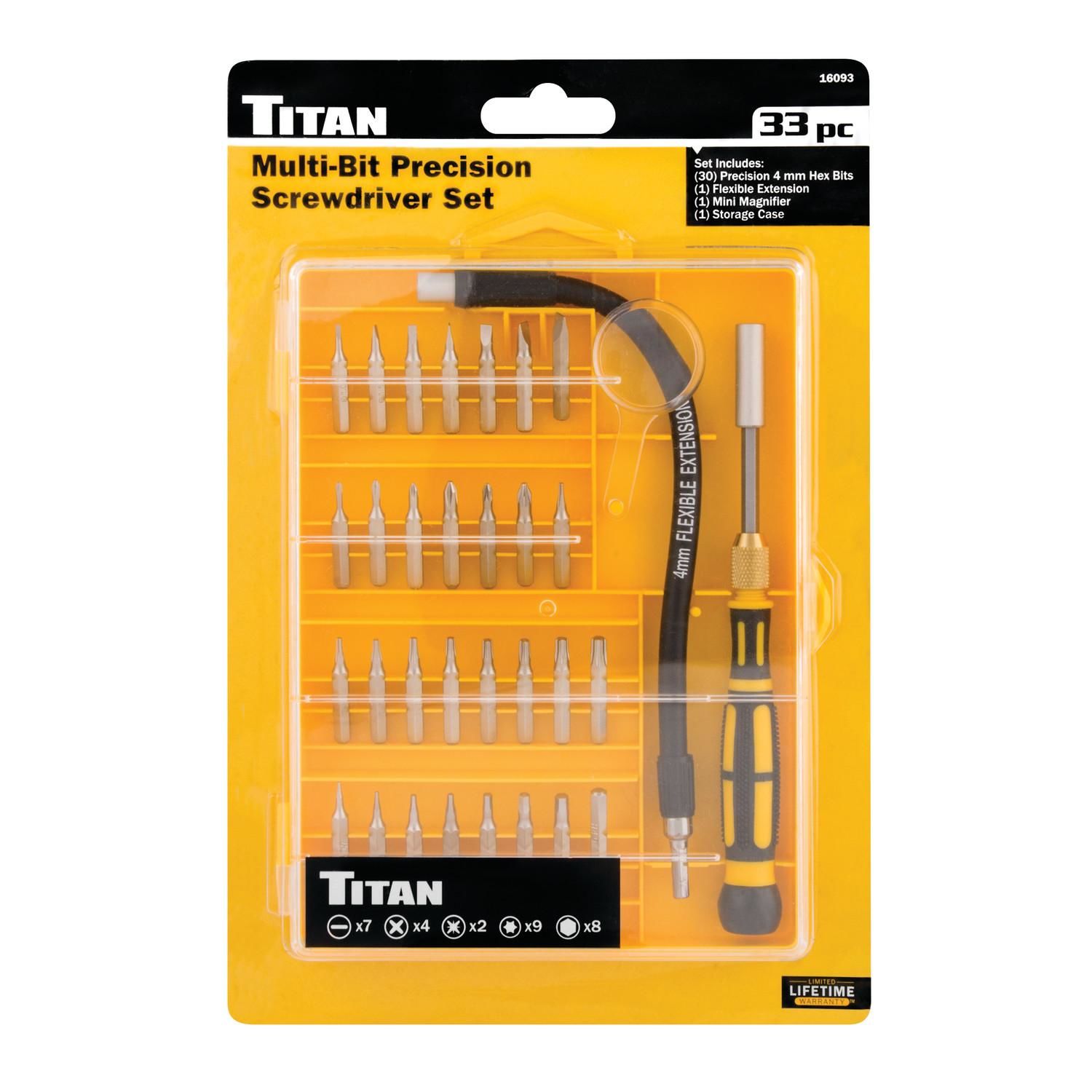 Titan Multi-Bit Screwdriver Master Bit Set, 33 Piece
