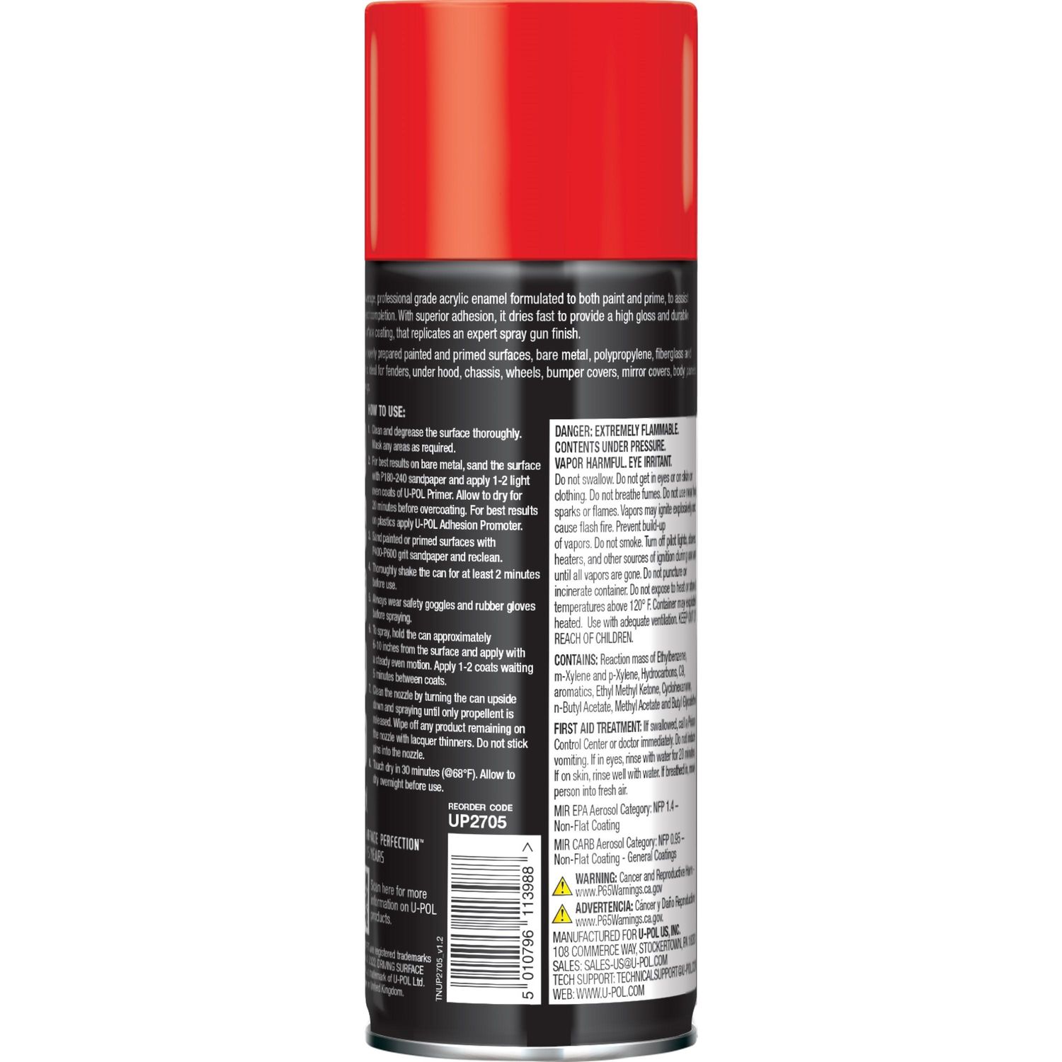 U-POL Gloss Red Expert Acrylic Enamel