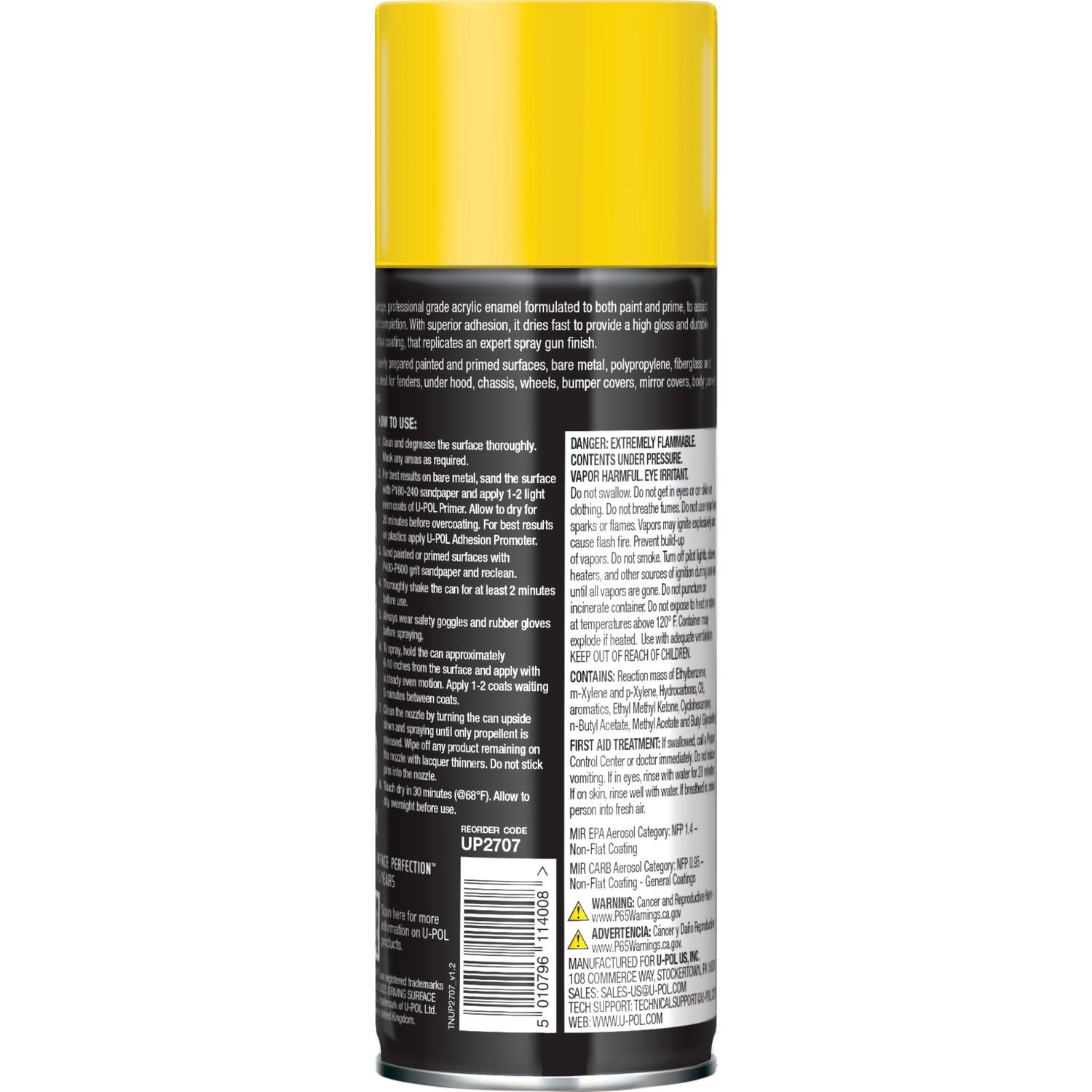U-POL Gloss Yellow Expert Acrylic Enamel