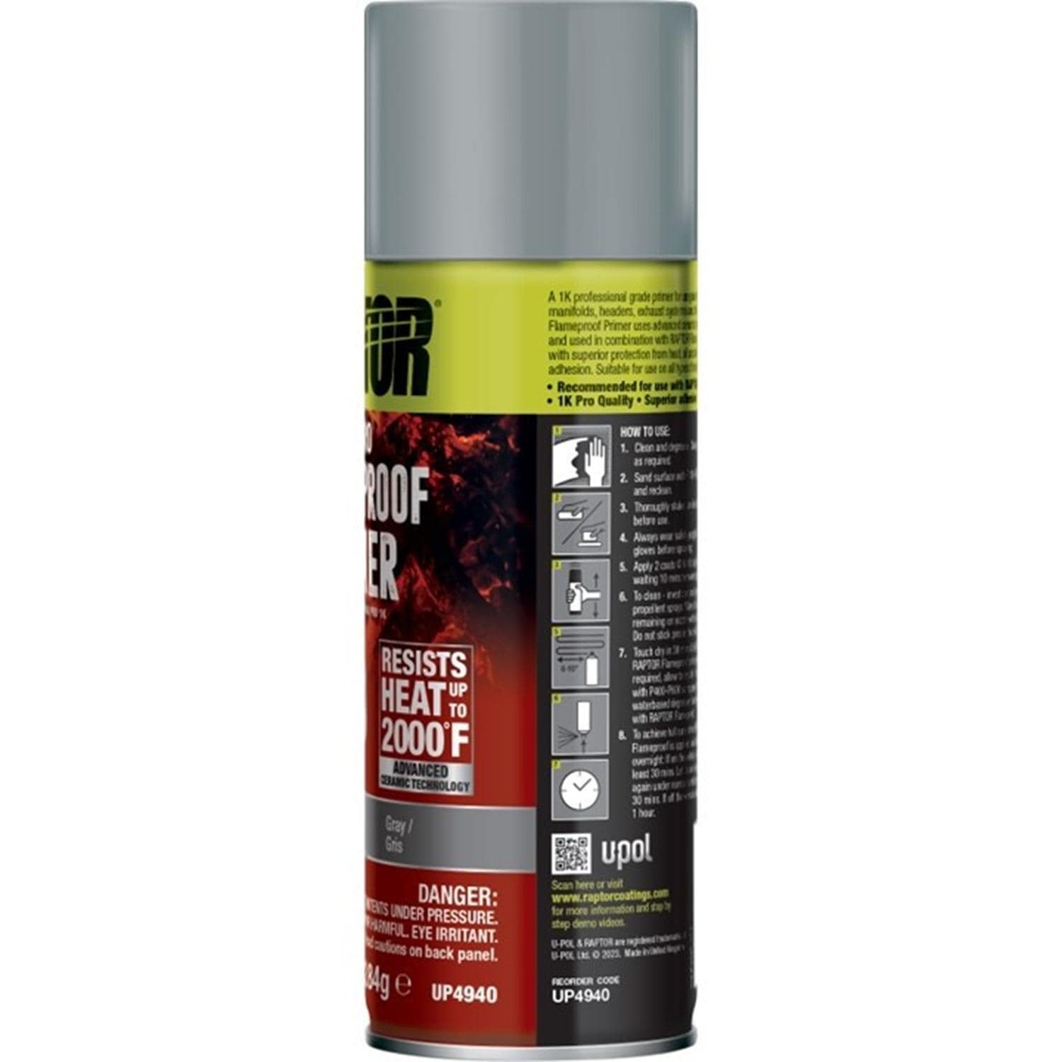 Raptor Gray Flameproof High Temp Primer