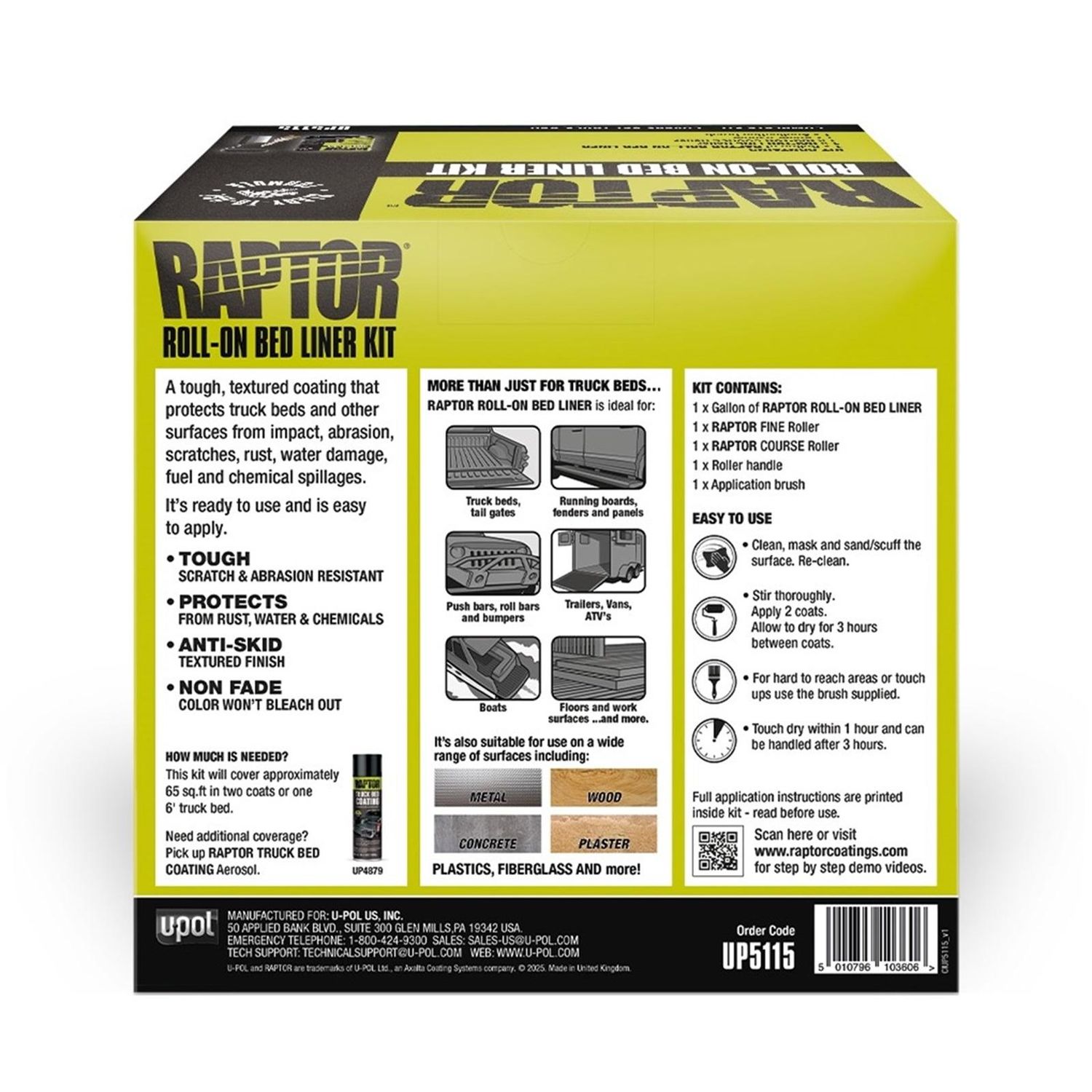 RAPTOR Truck Bed Coating Kit 1 Gallon