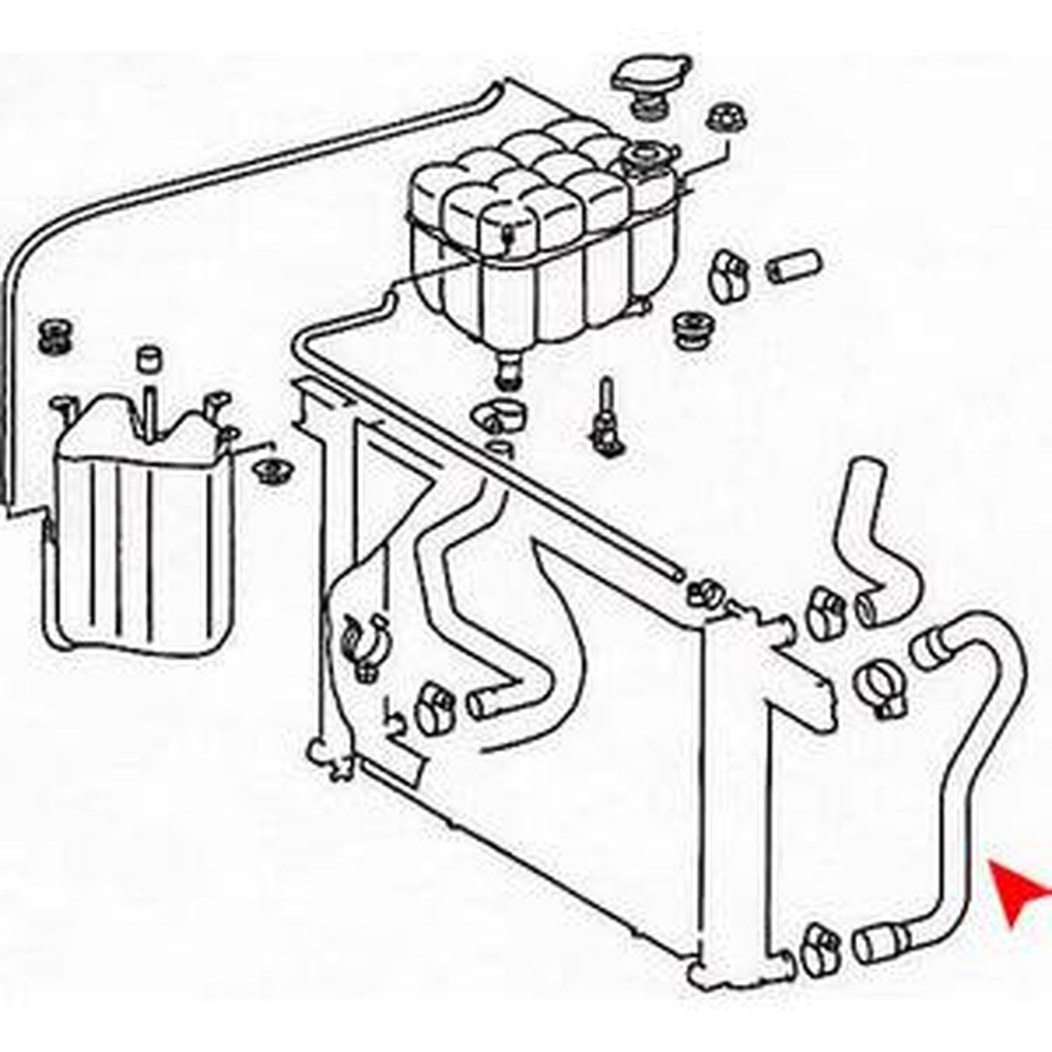 URO Parts Radiator Coolant Hose URO-001179