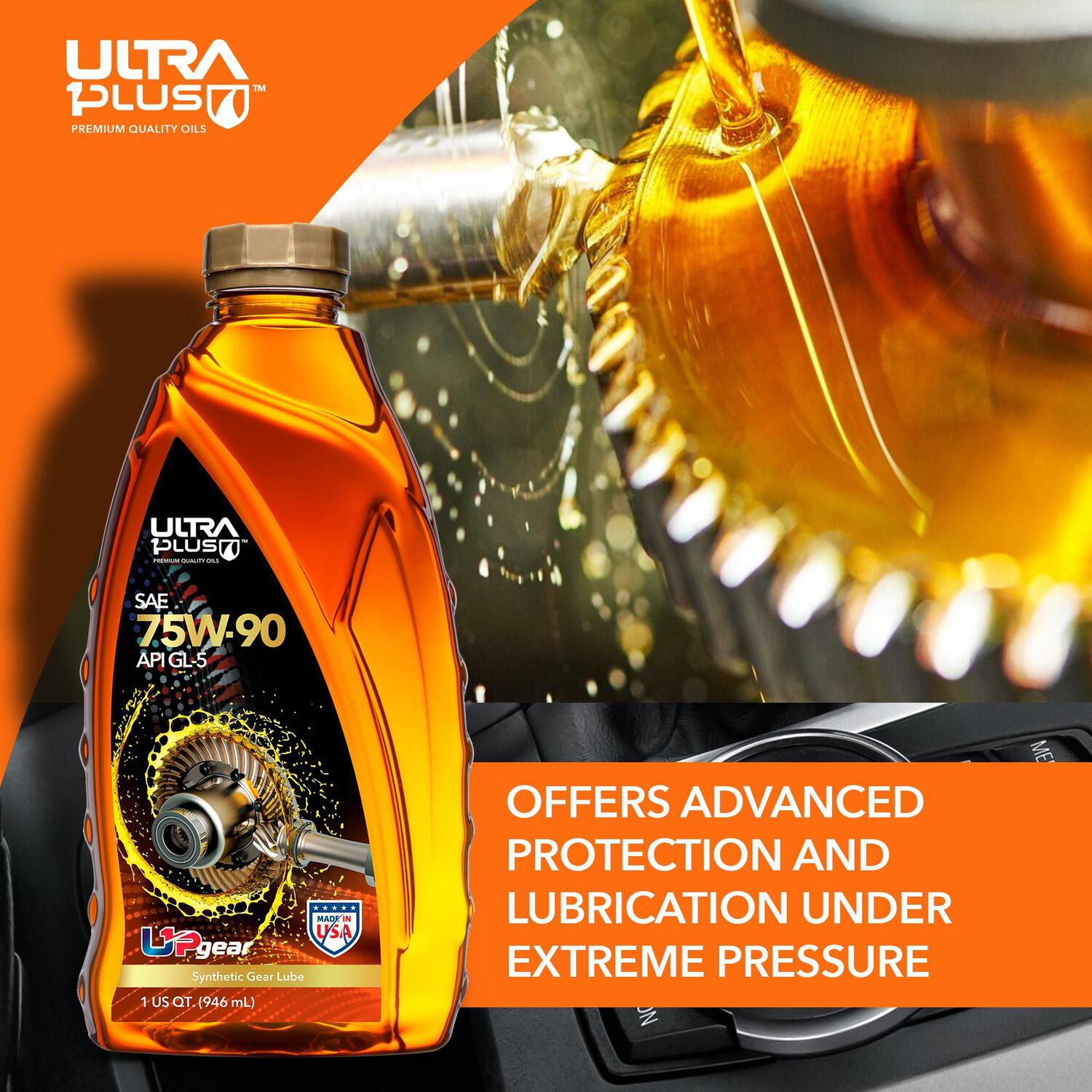 Ultra1Plus SAE 75W-90 Synthetic Limited Slip Gear Oil API GL-5