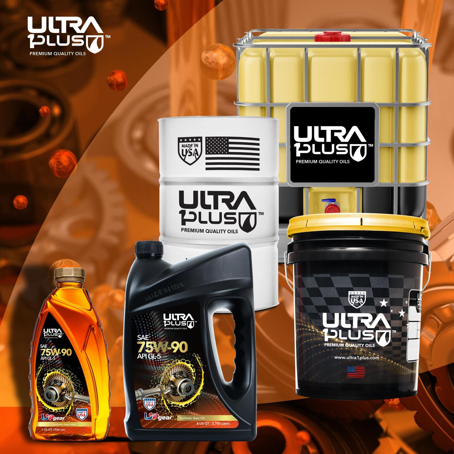 Ultra1Plus SAE 75W-90 Synthetic Limited Slip Gear Oil API GL-5
