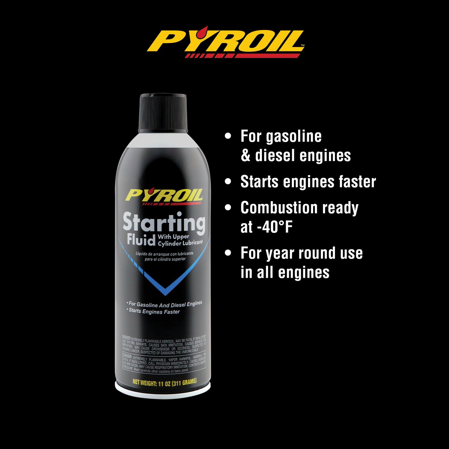 Pyroil Starting Fluid 11oz