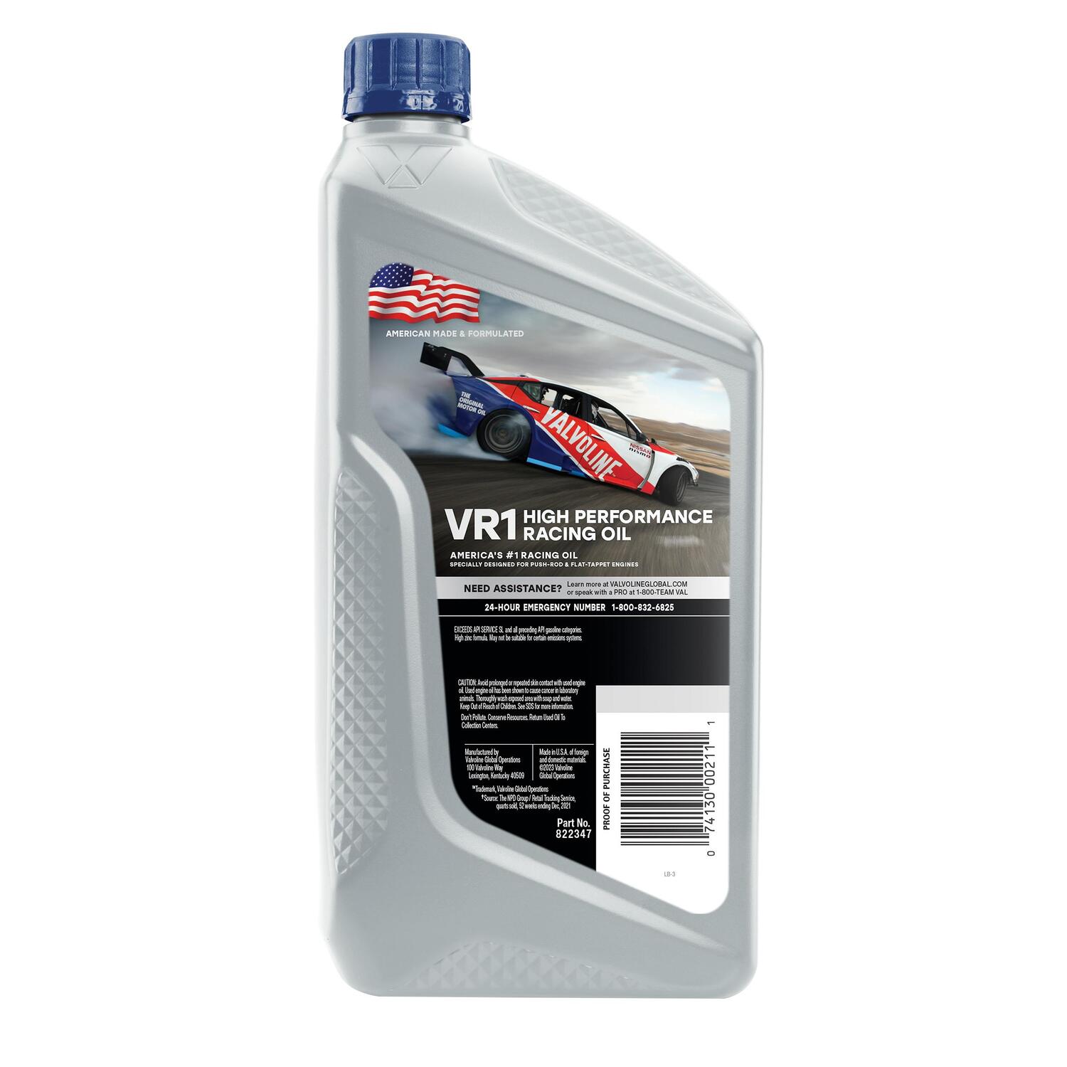 Valvoline VR1 Racing Conventional Engine Oil 20W-50 1 Quart