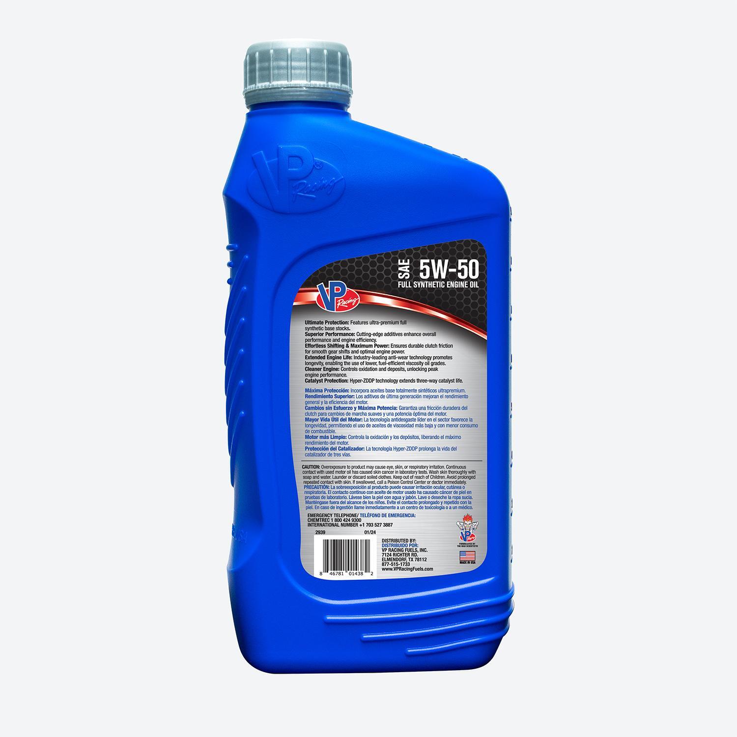 VP Racing Powersports Full Synthetic SAE Engine Oil 5W-50