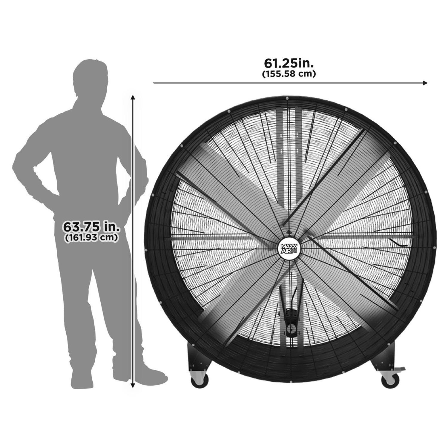 Ventamatic 60in Maxx Air Pro 2-Speed Belt Drive Drum Fan