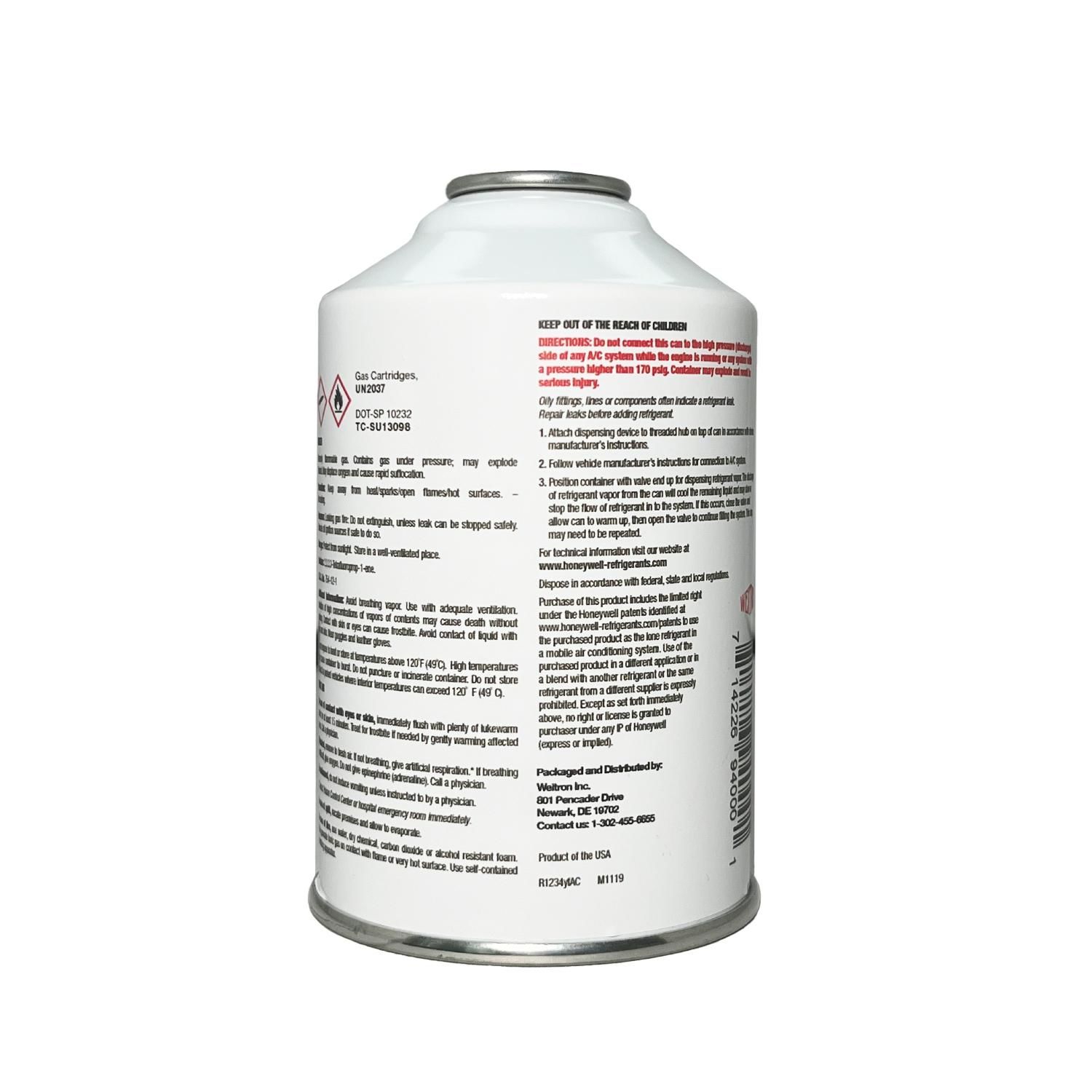 Weitron R1234YF Refrigerant with Leak Seal 8 Oz Can