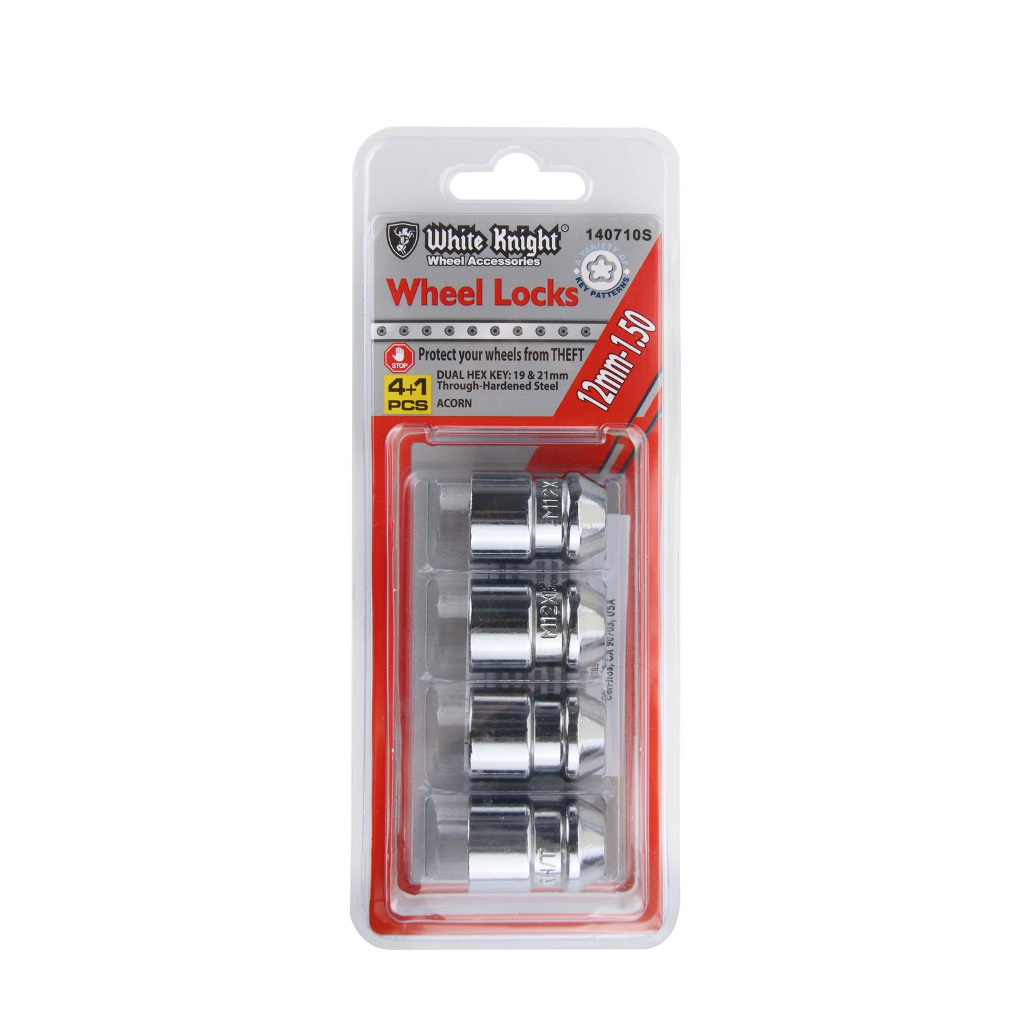 White Knight Wheel Lock Set 140710S