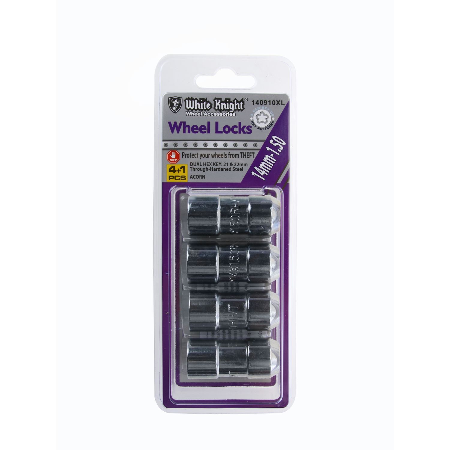 White Knight Wheel Lock Set 140910XL