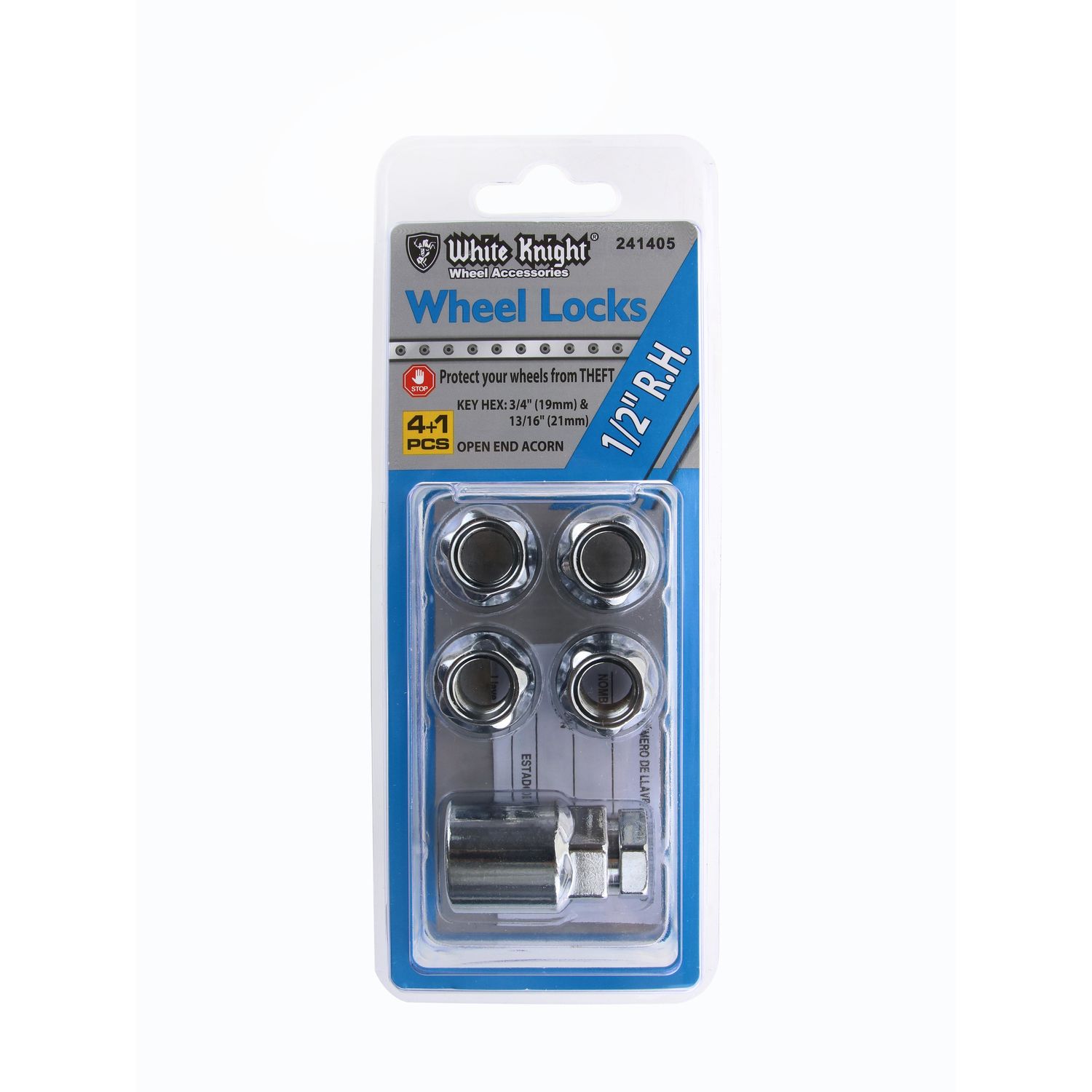White Knight Wheel Lock Set 241405