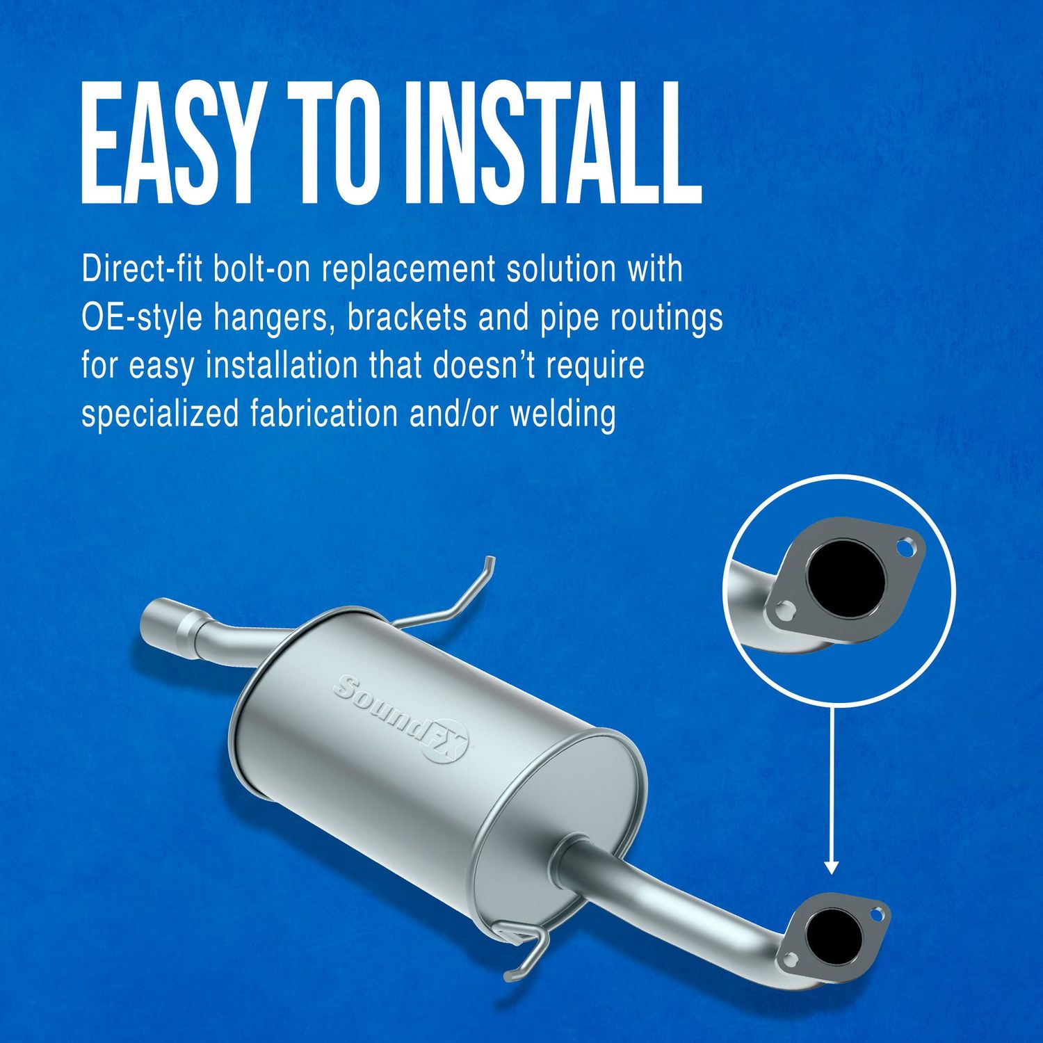 Walker Exhaust SoundFX Oval Spherical Flare Pipe Connection Exhaust ...