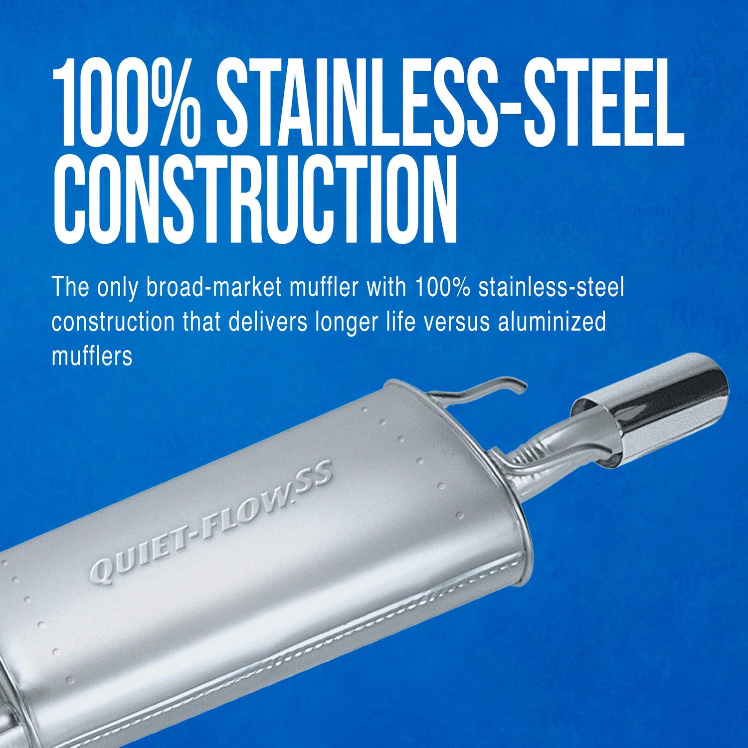 Walker Exhaust Quiet-Flow SS 3 Bolt Welded Flange Tip 2in Exhaust ...