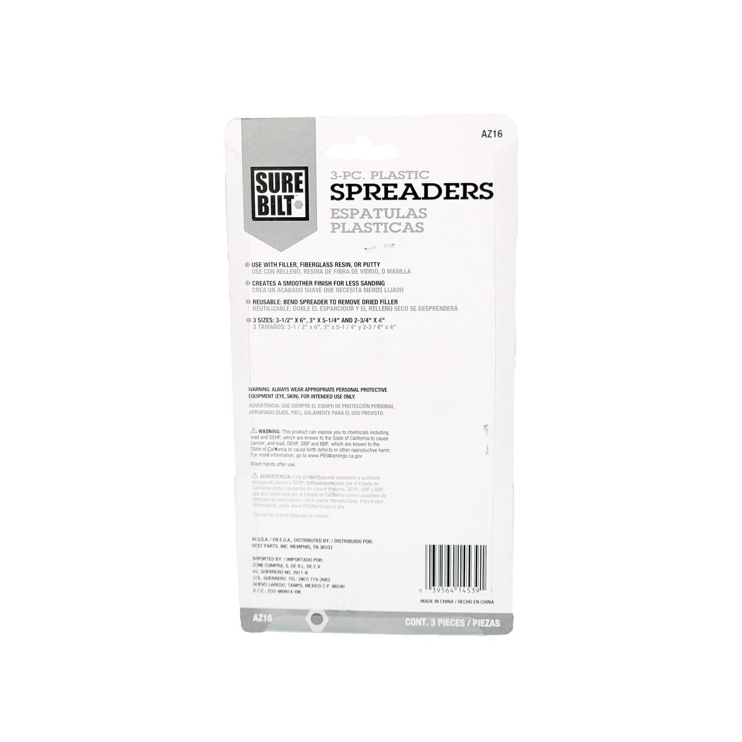SureBilt Plastic Spreaders 3 Piece