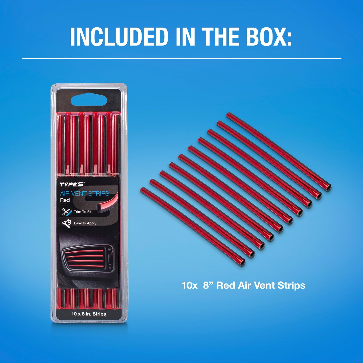 TYPE S Red Chrome Air Vent Blade Accent