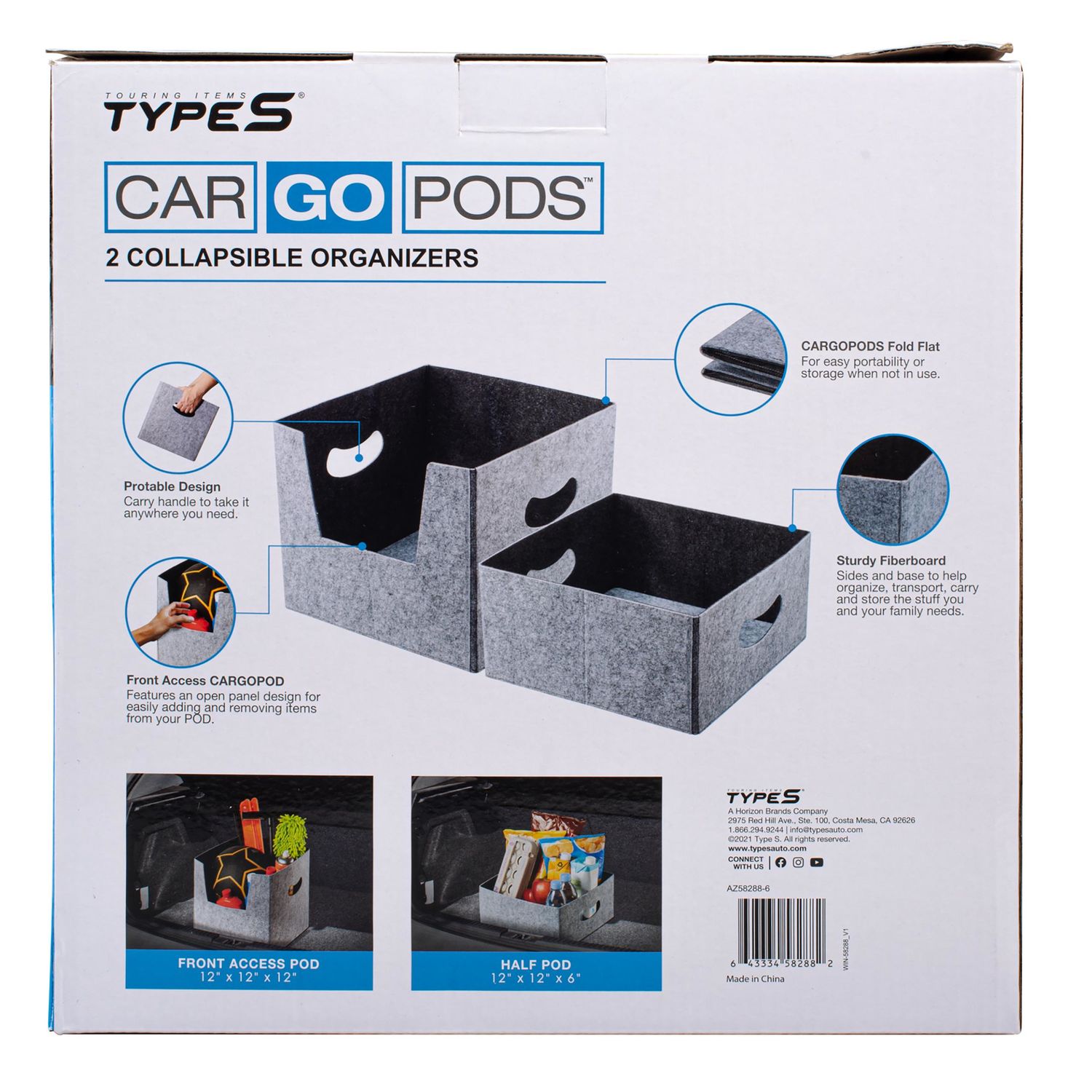 TYPE S Cargo Pod Front Access and Half Size POD Set 2 Piece