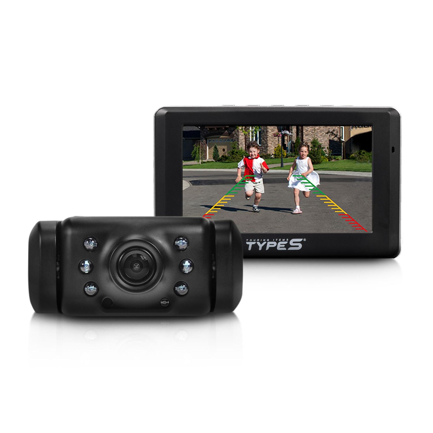 TYPE S 4.3in LCD Screen Reverse Light-Powered Digital Wireless Backup ...