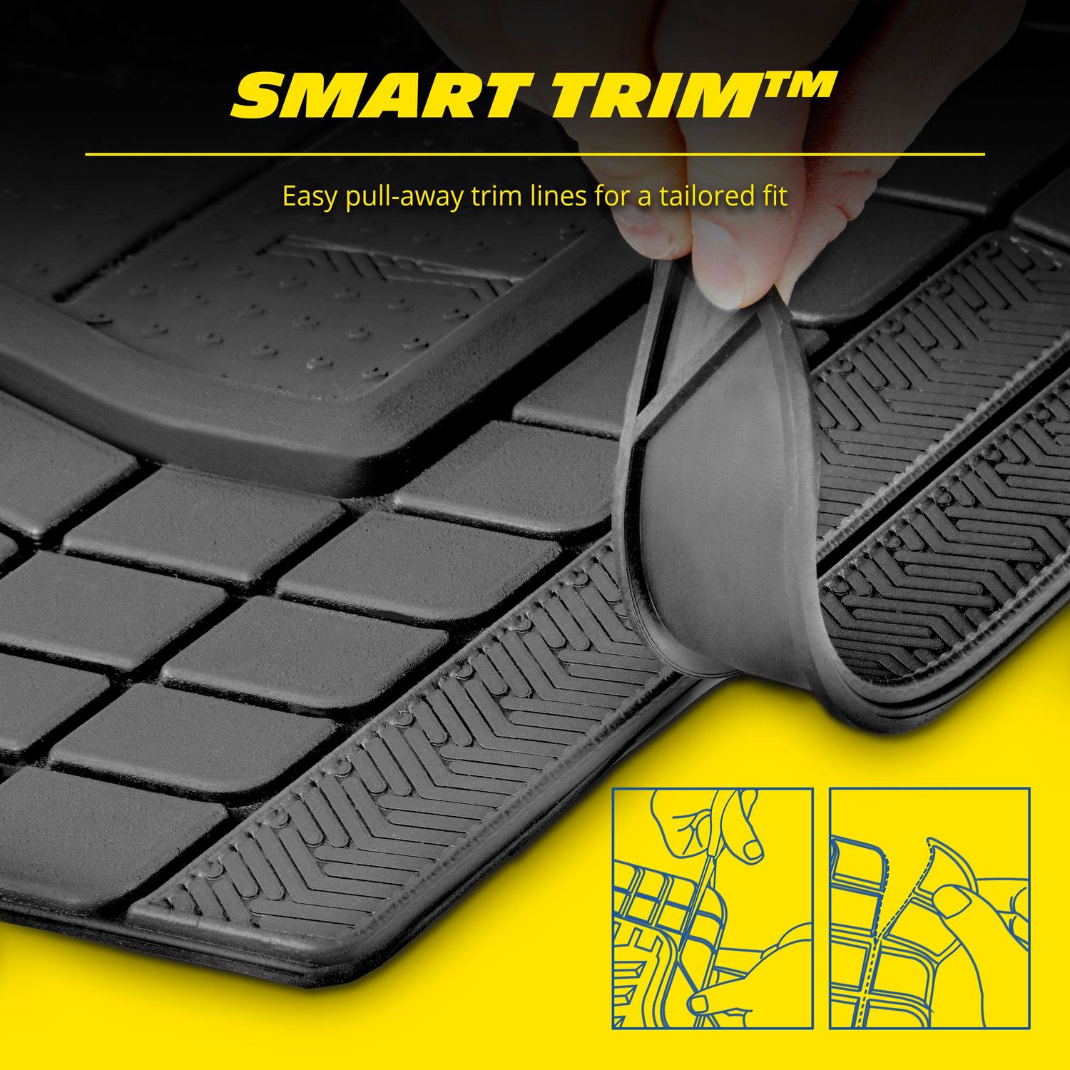Michelin Gray Smart Grip Mat 4 Piece