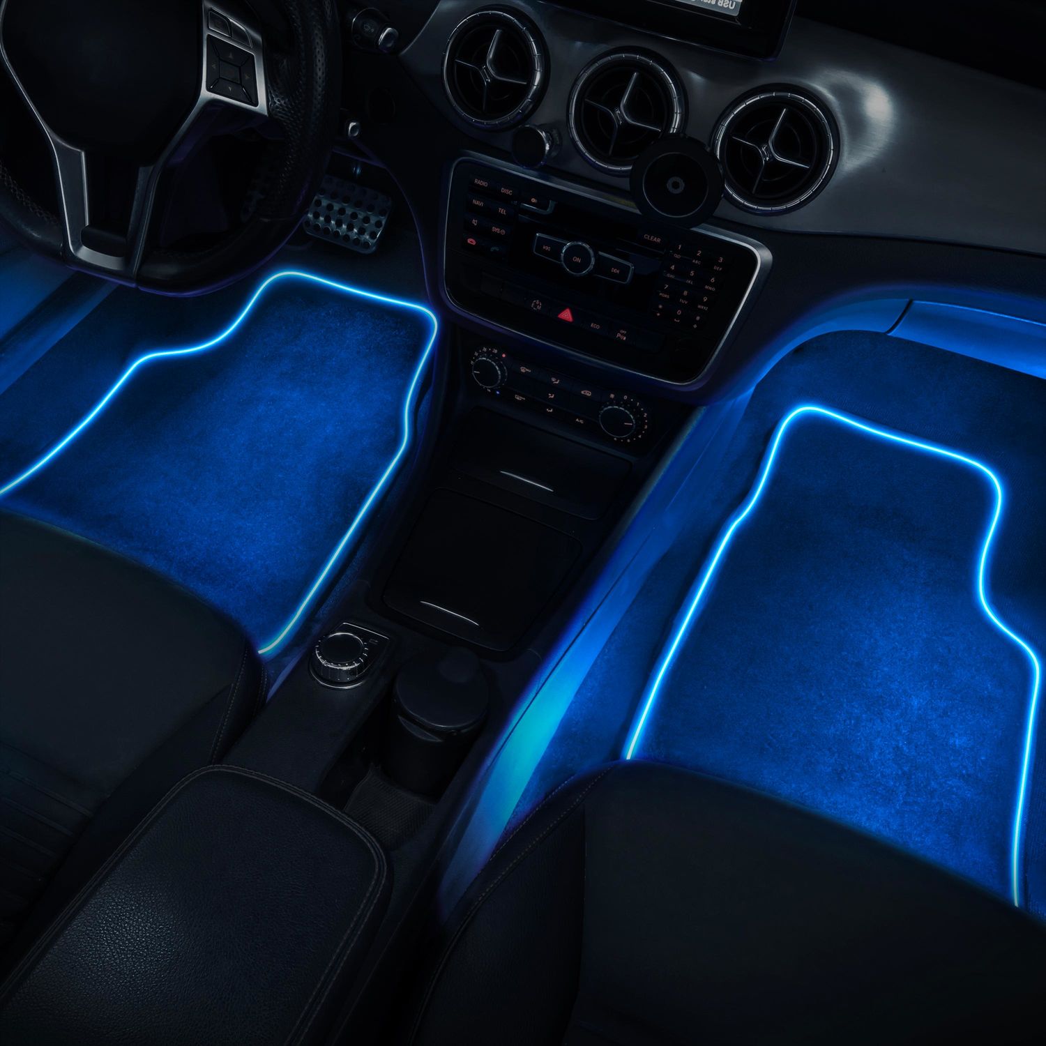 TYPE S Led Lighted Floor Mat Multi-Color 2 Piece