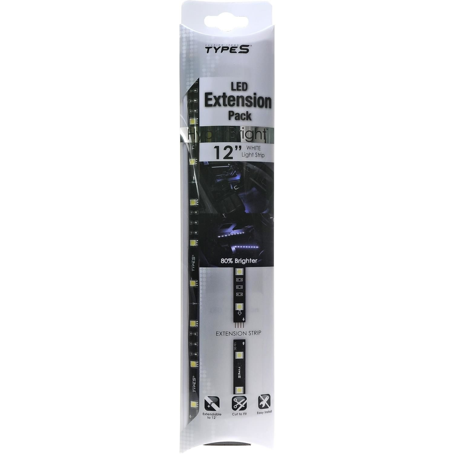 TYPE S Hyper Bright 12in White LED Extension Strip