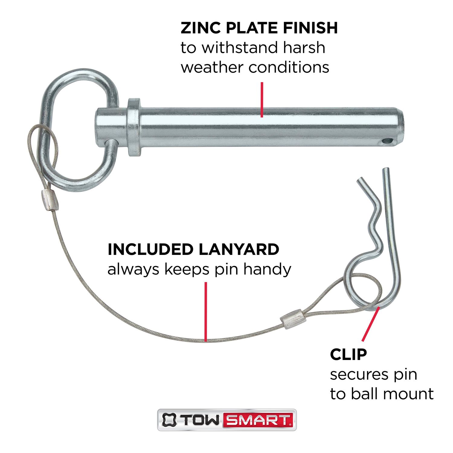 TowSmart 3/4in x 4 3/4in Clevis Pin
